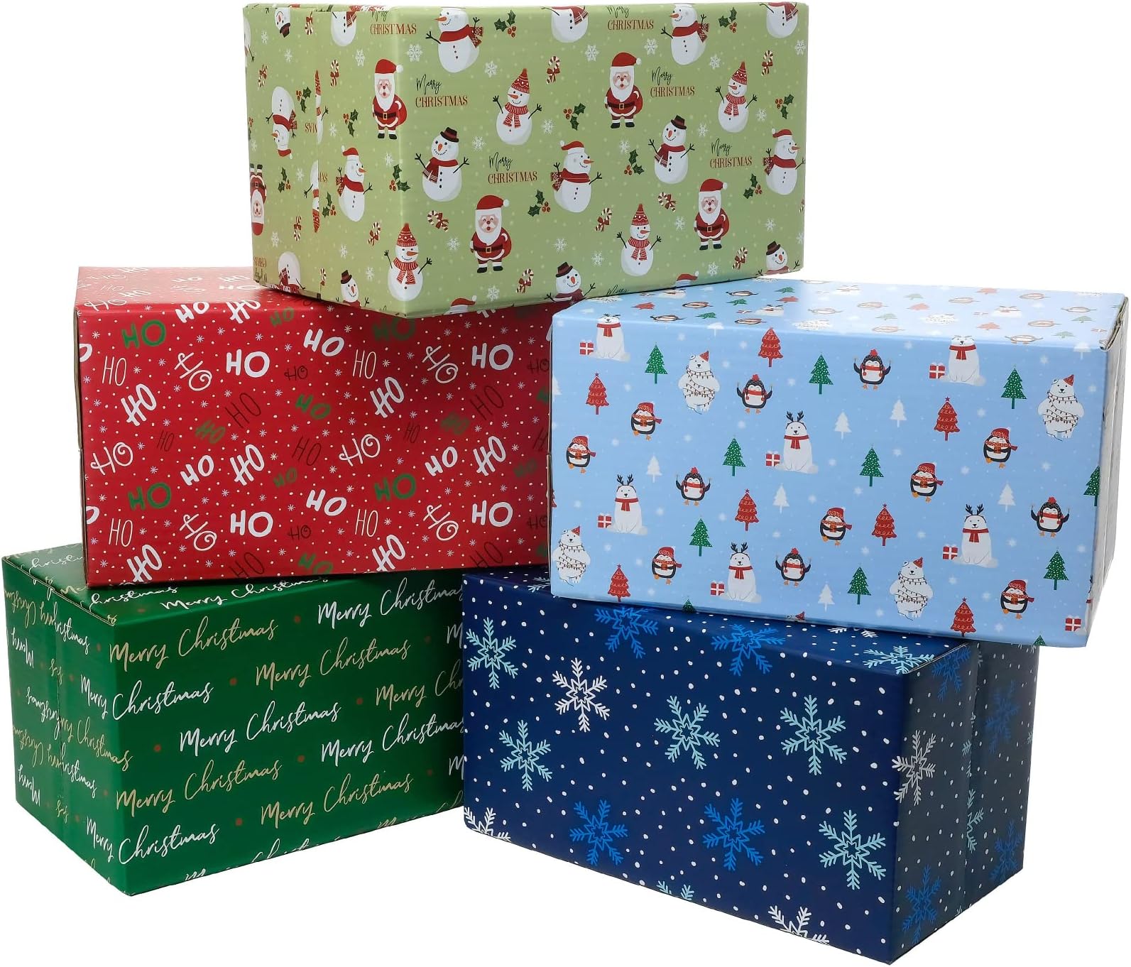 Amazon.com: White Assorted Size Gift Wrap Packaging Present Boxes - Two ...