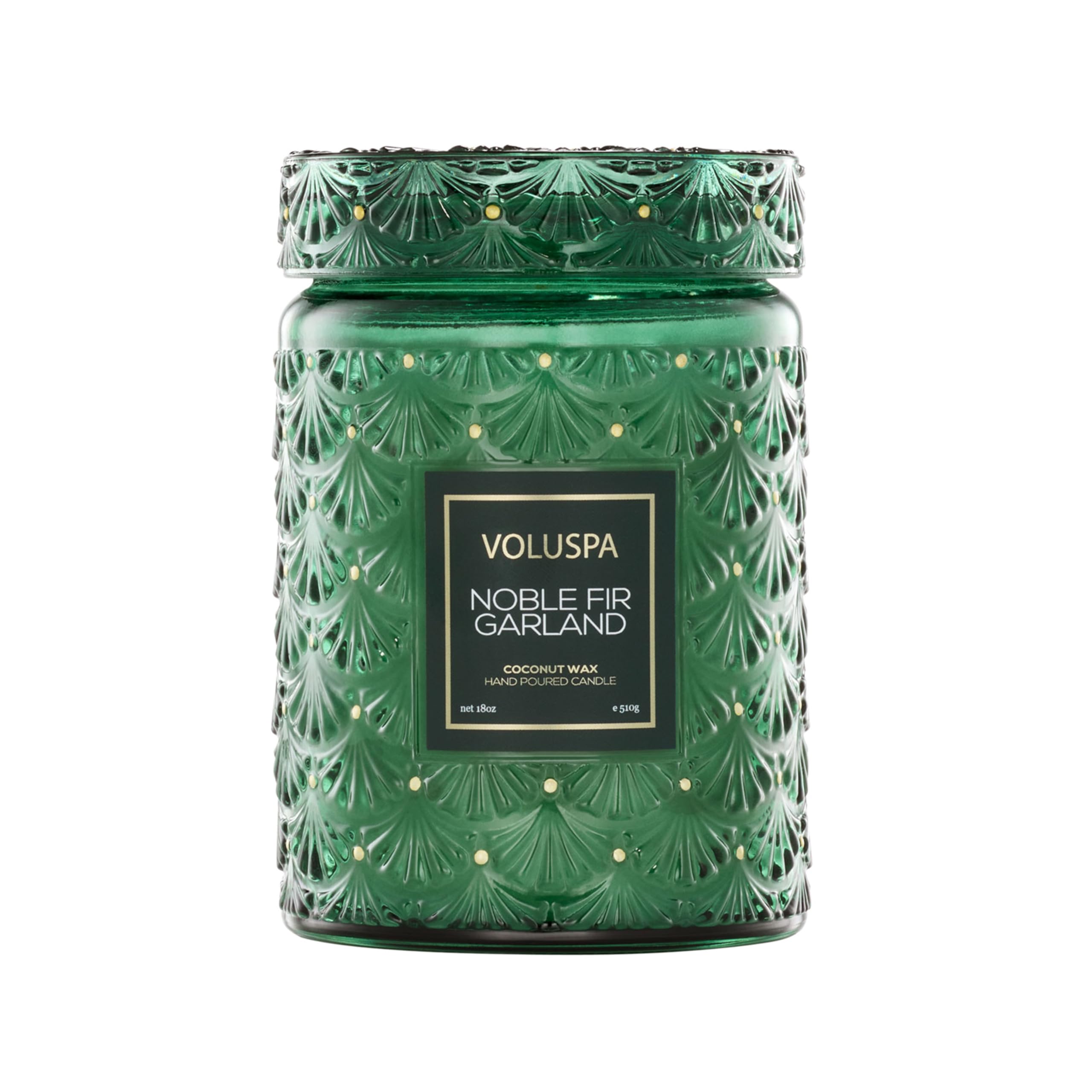 Amazon.com: Voluspa Noble Fir Garland, Large Candle Jar, 18oz, Coconut ...