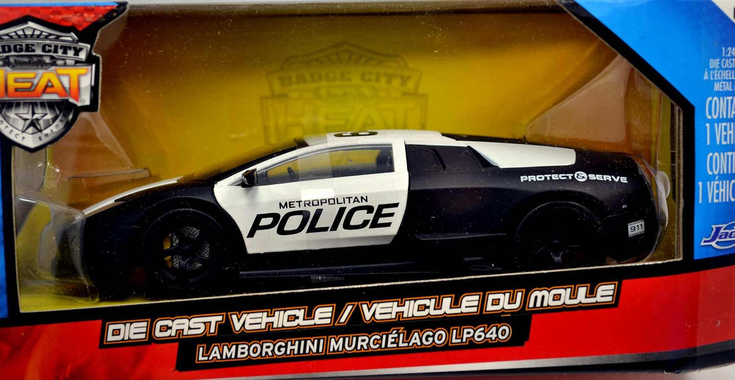 Amazon | Jada 1:24 BADGE CITY HEAT "LAMBORGHINI MURCIELAGO LP640 ...