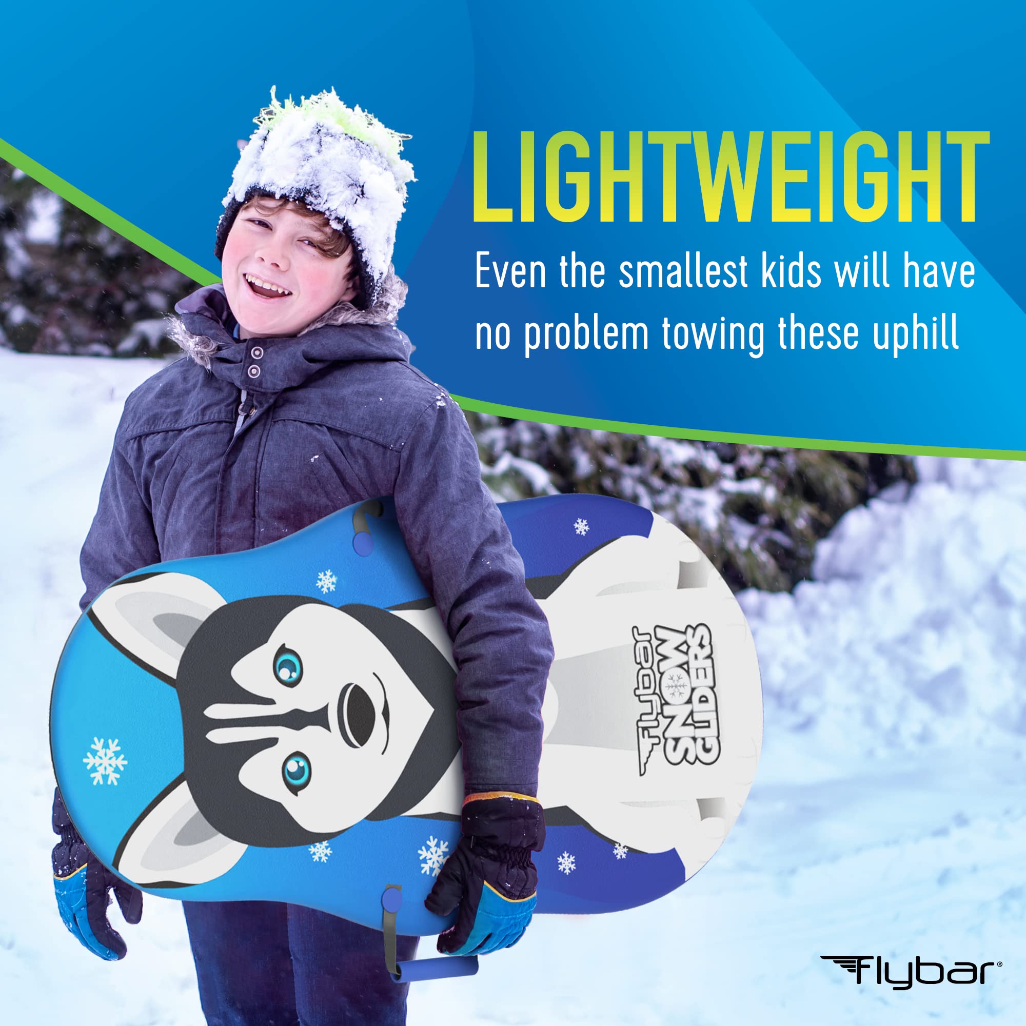 Flybar Snow Sled for Kids - Foam Saucer Disc Sled, Ages 6+, Easy Grip ...