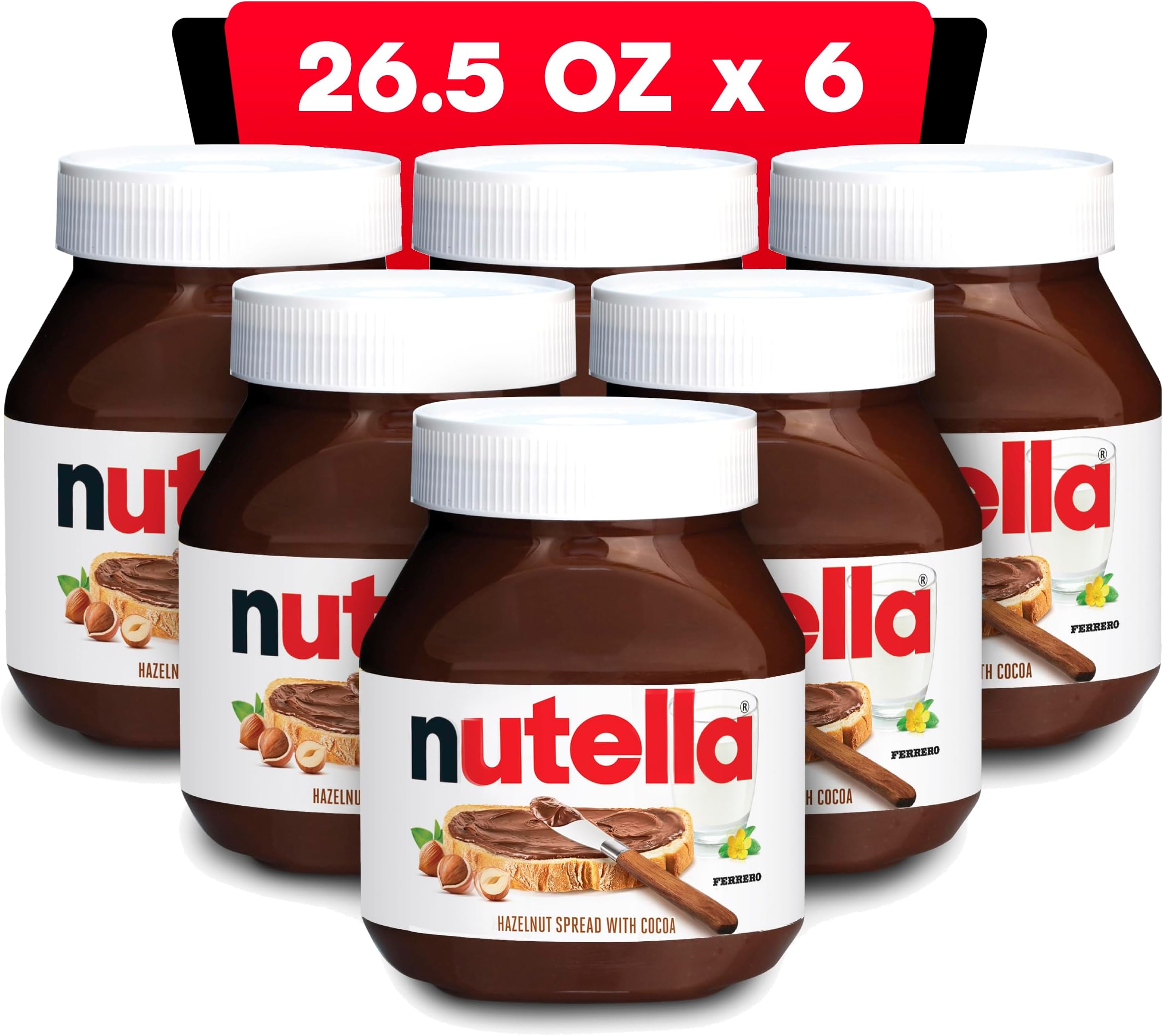 Amazon.com : Nutella Hazelnut Spread Twin Pack 1.65 Pound (Pack of 2 ...