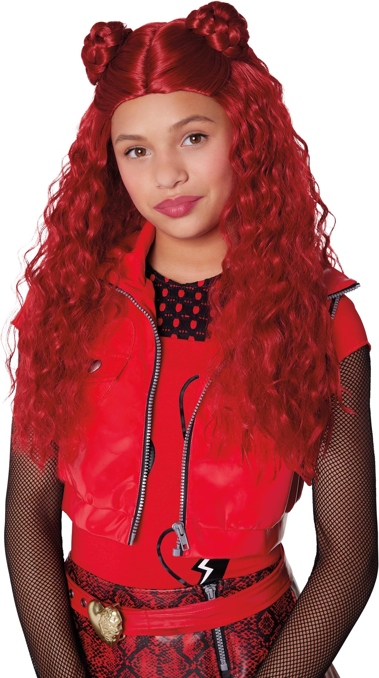 Amazon.com: Spirit Halloween Disney Kids Descendants 4 Red Wig ...
