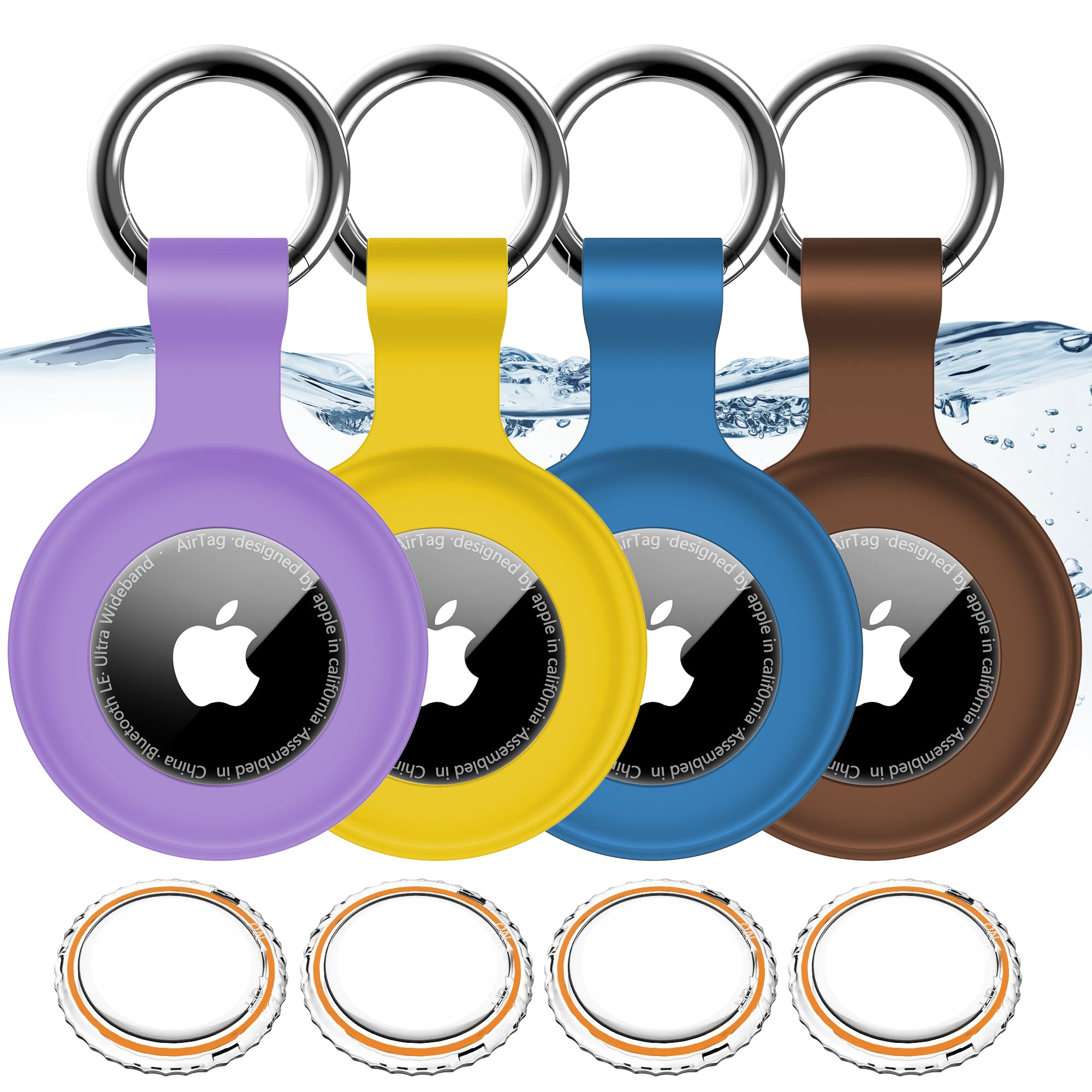 Amazon.com: 4 Pack,IPX8 Waterproof Airtag Holder for Apple Air Tags ...