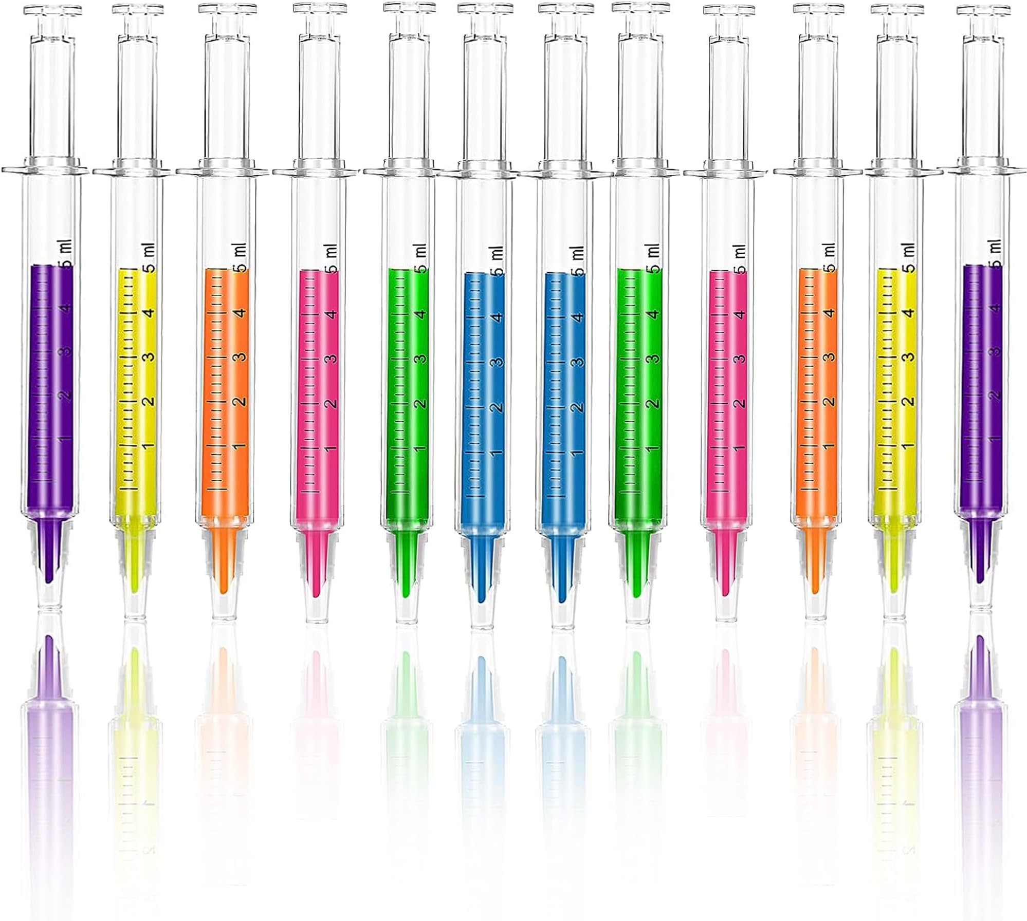 MINGZE Creative Lovely Syringe Highlighters Fluorescent Needle ...