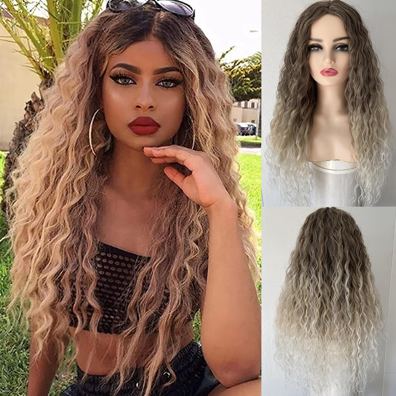 I have long hair. How do I get a wig to fit over it?