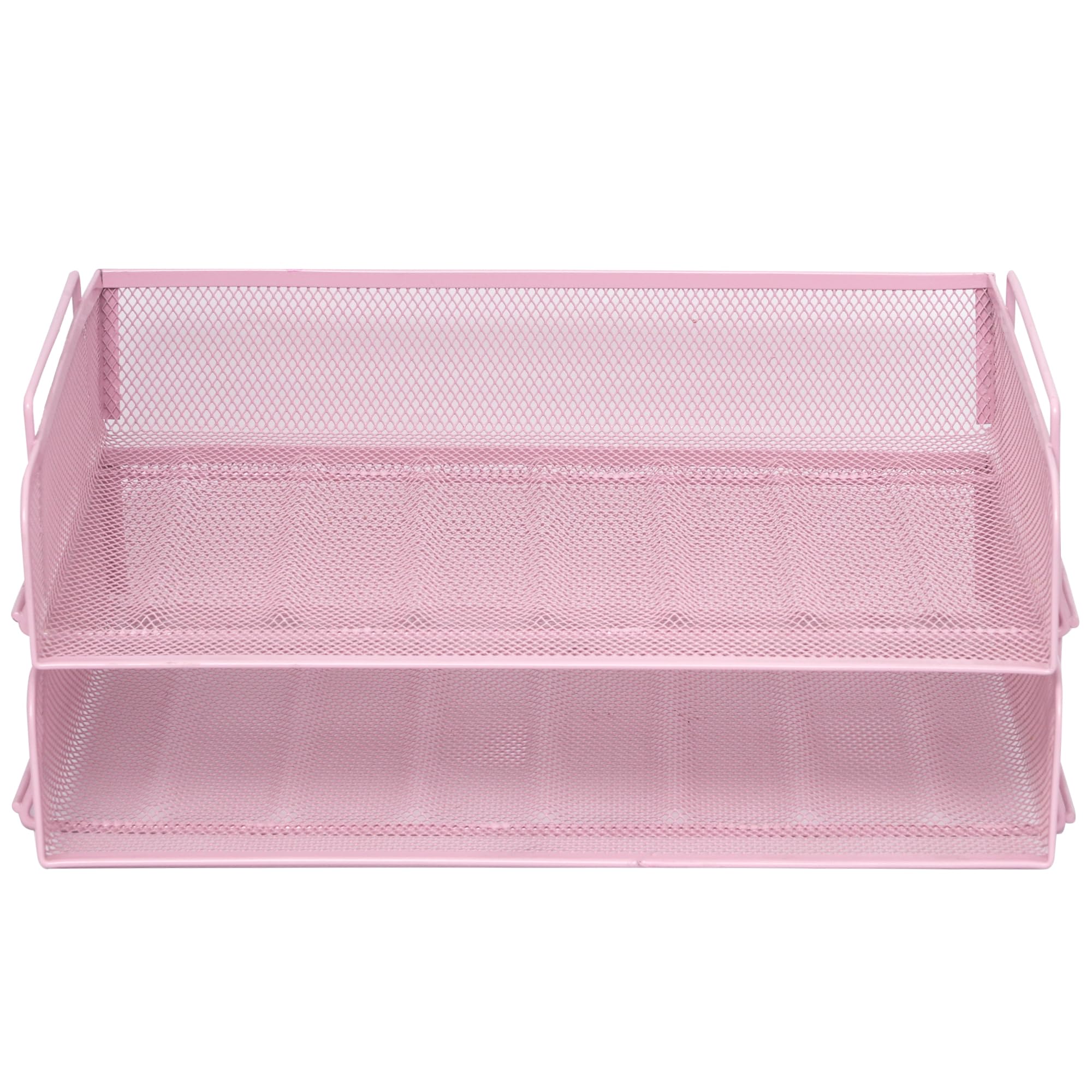 Snapklik.com : 2 Pack Stackable Desk Paper Tray, Metal Mesh Desktop ...