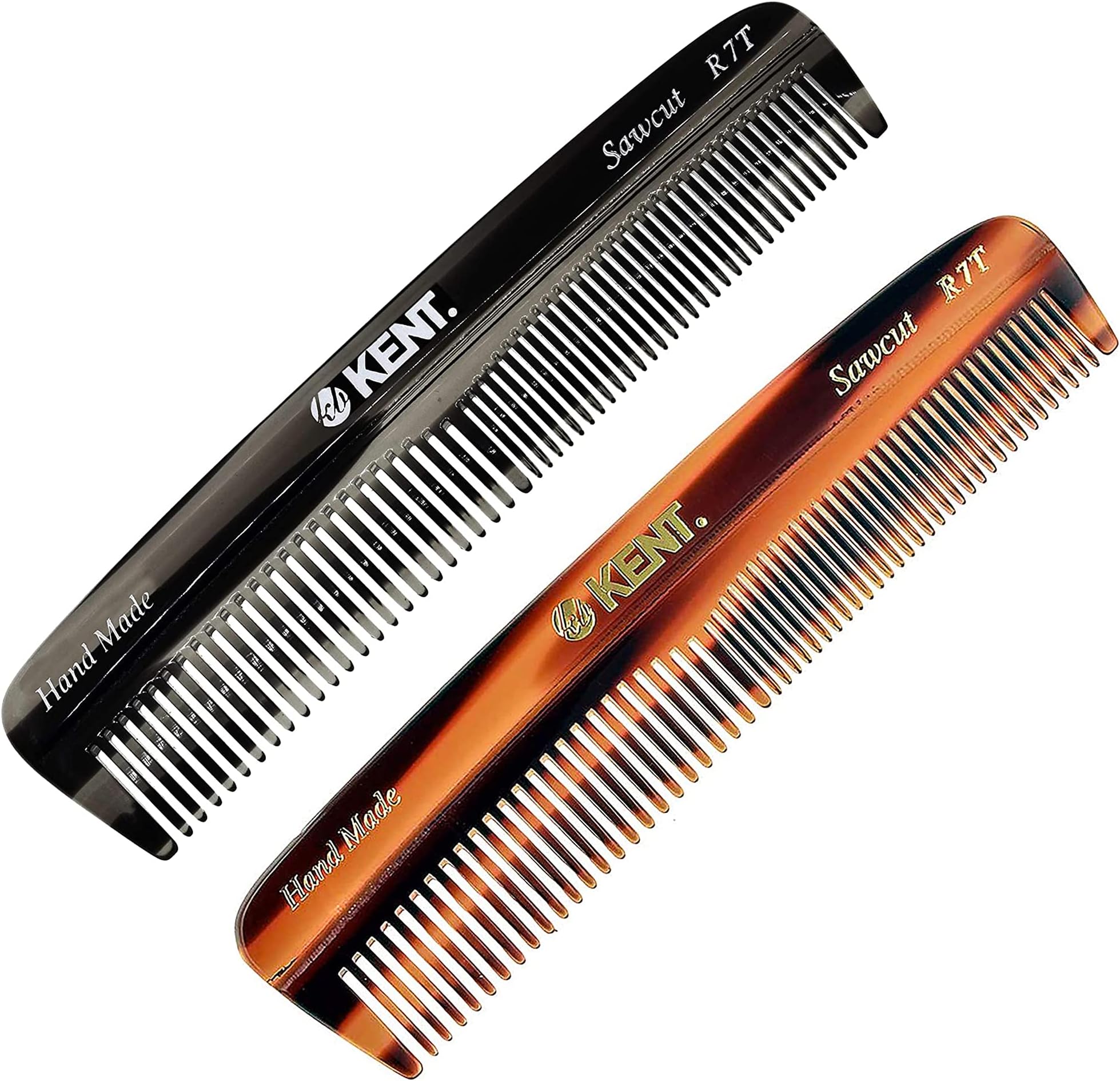Amazon.com : Kent R7T Fine and Wide Tooth Hair Comb, Handmade Pocket ...