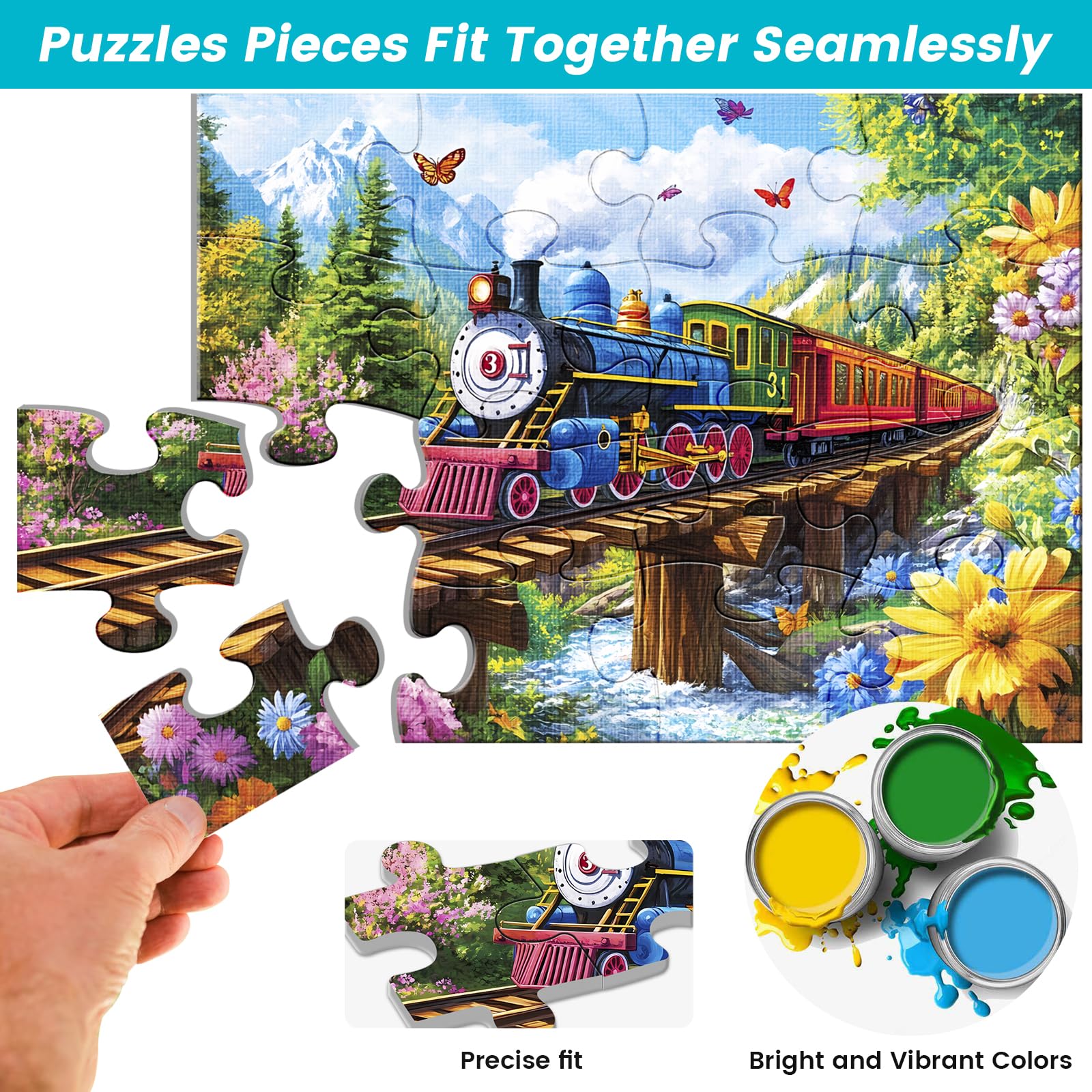 Snapklik.com : 6 Packs 16 Large Piece Puzzle For Seniors, Alzheimer ...