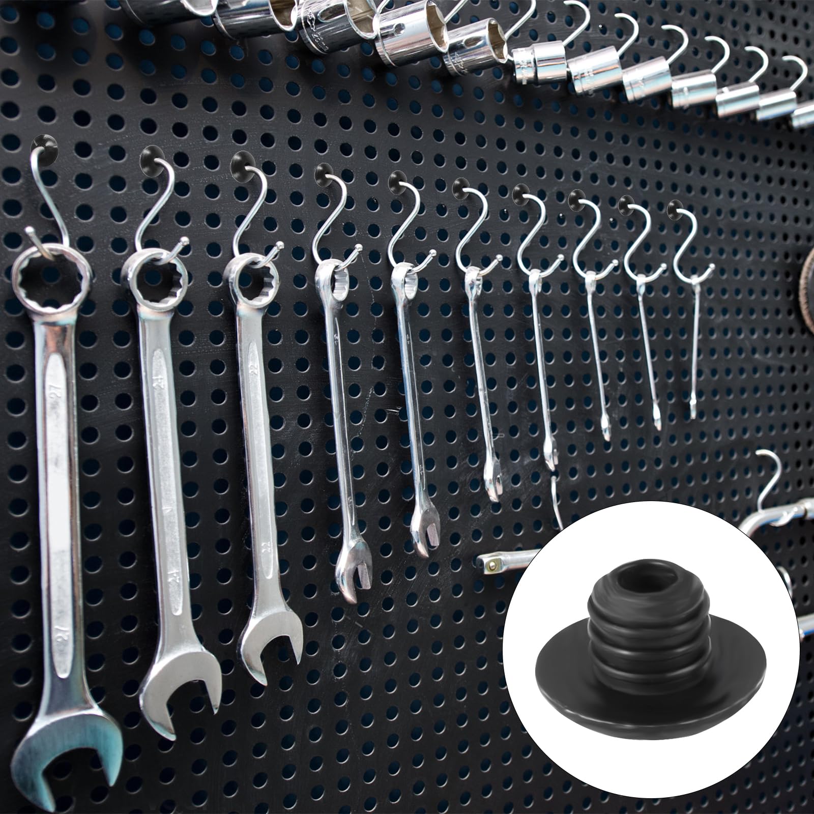 Snapklik.com : PEUTIER 120pcs Pegboard Hook Locks, Peg Hook Stoppers ...