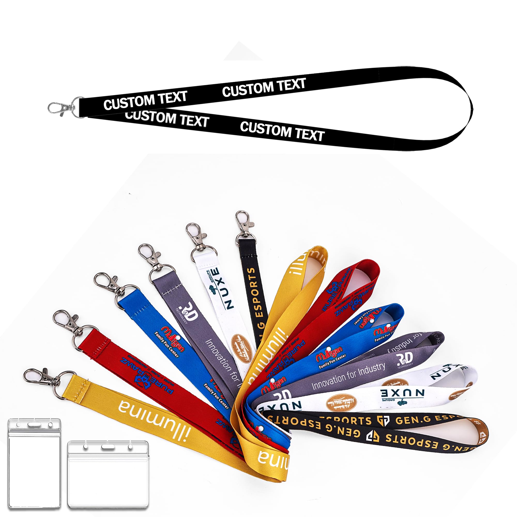 Amazon.com: Generic 50/100/1000PCS Personalized Lanyard with Logo Text ...
