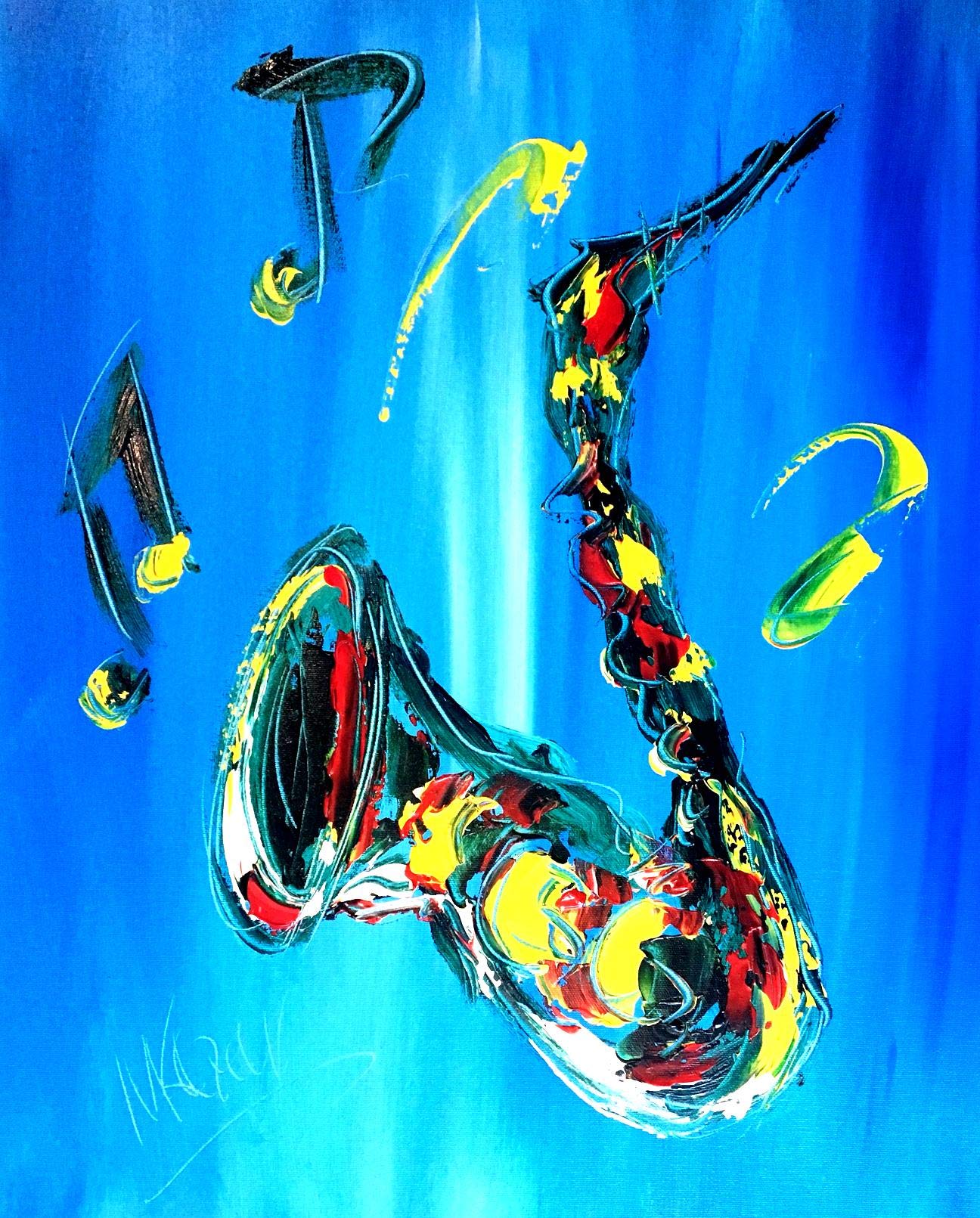 Abstract Saxophone Art