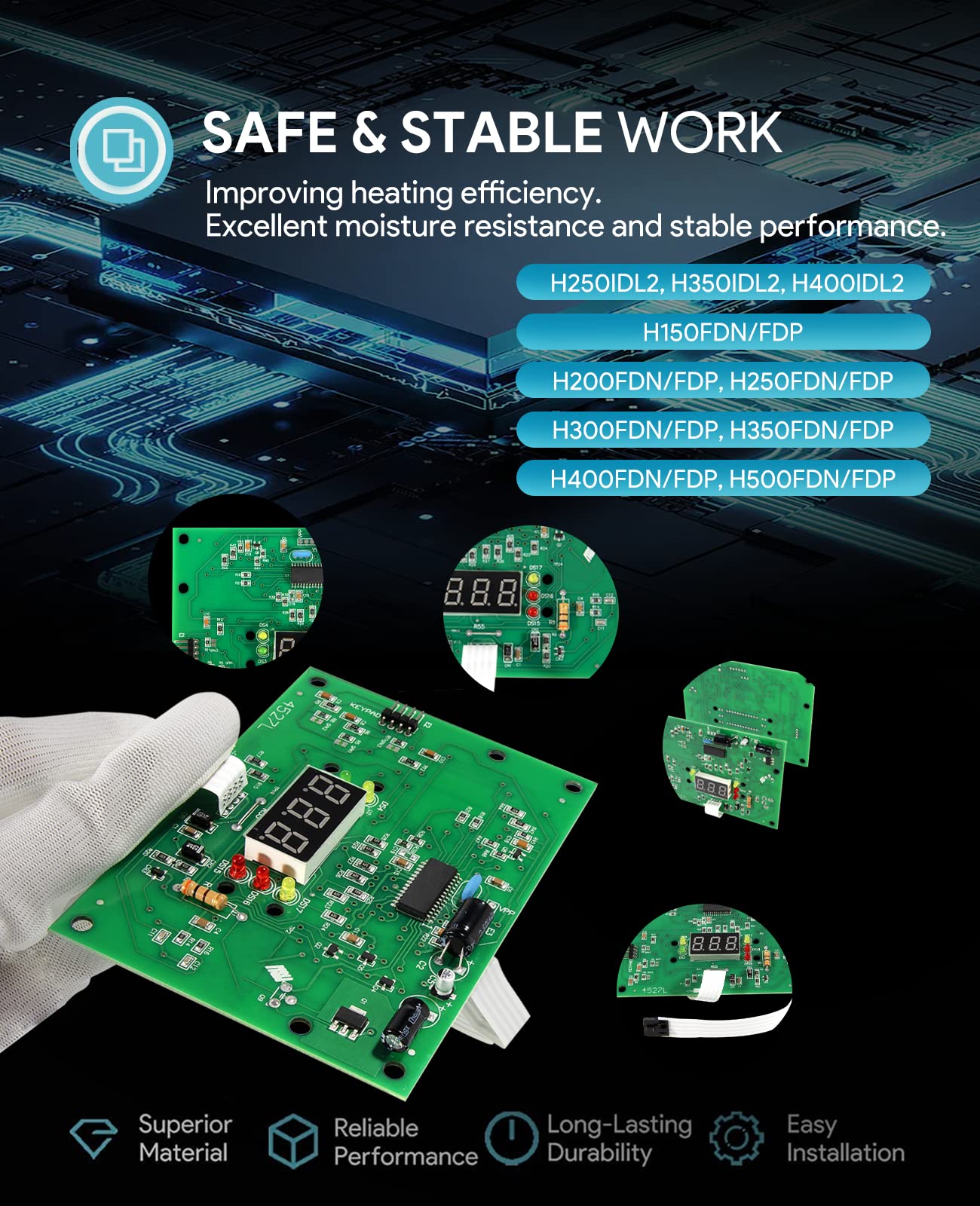 Snapklik.com : Sixcow IDXL2DB1930 Display Board Replacement For Hayward ...