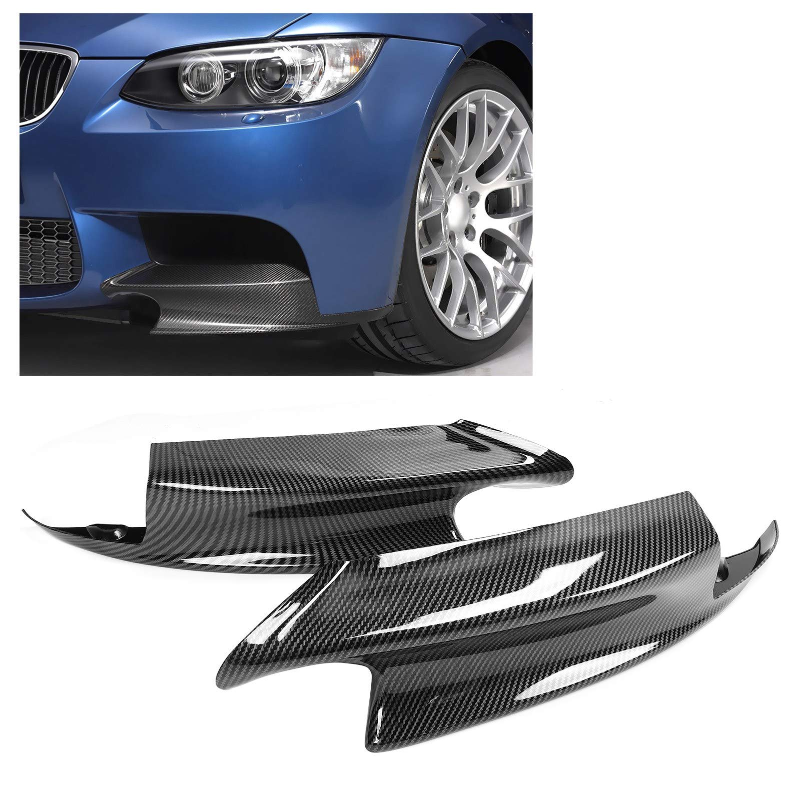 Amazon | Vomeko 1 ペア フロントバンパー スポイラー リップ ディフレクター スプリッター - E90 E92 E93 M3 スポイラー リップ セット M3 フロント ...