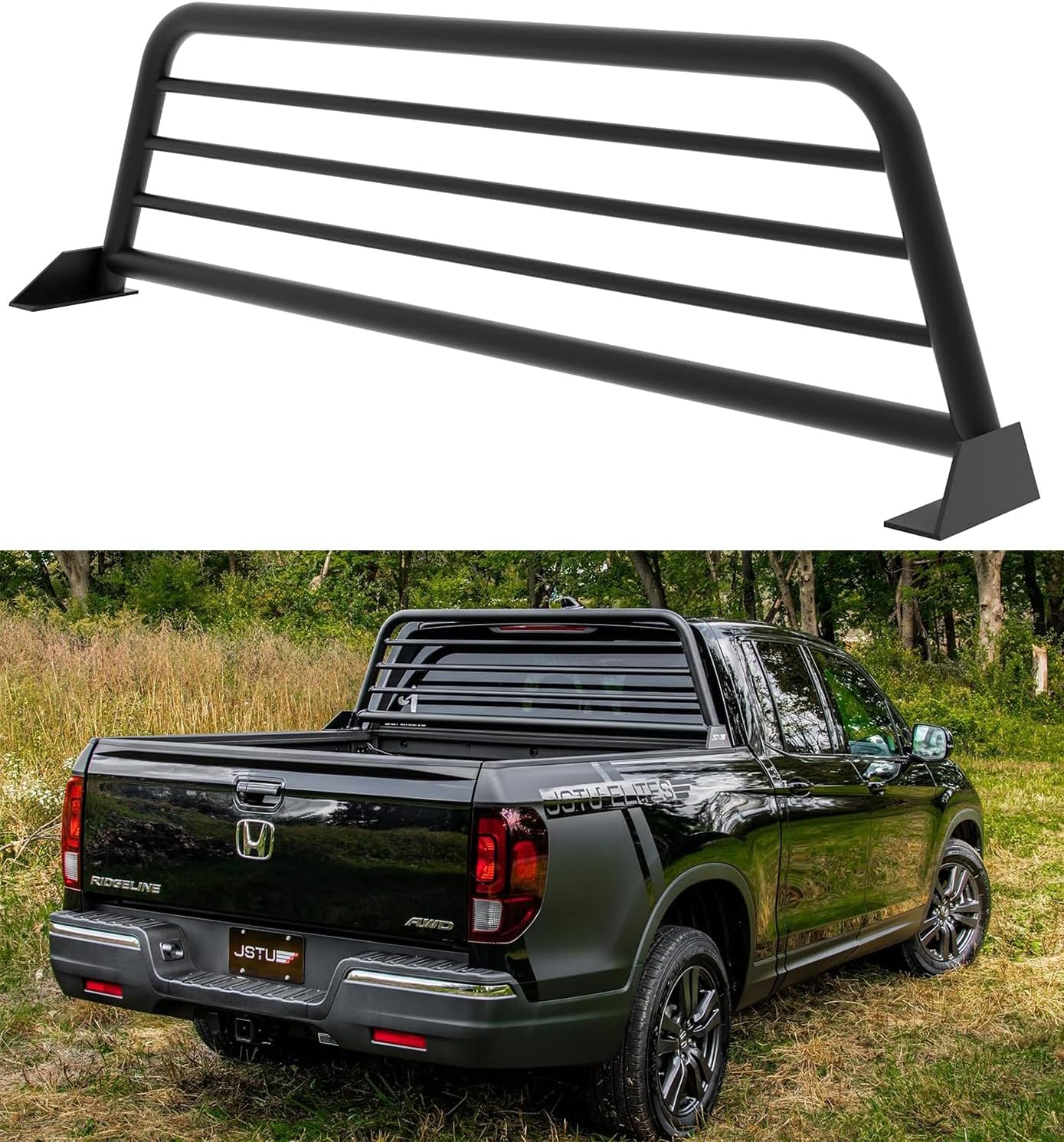 Amazon.com: Matte Black Rear Window Truck Rack for 2017+ Honda ...