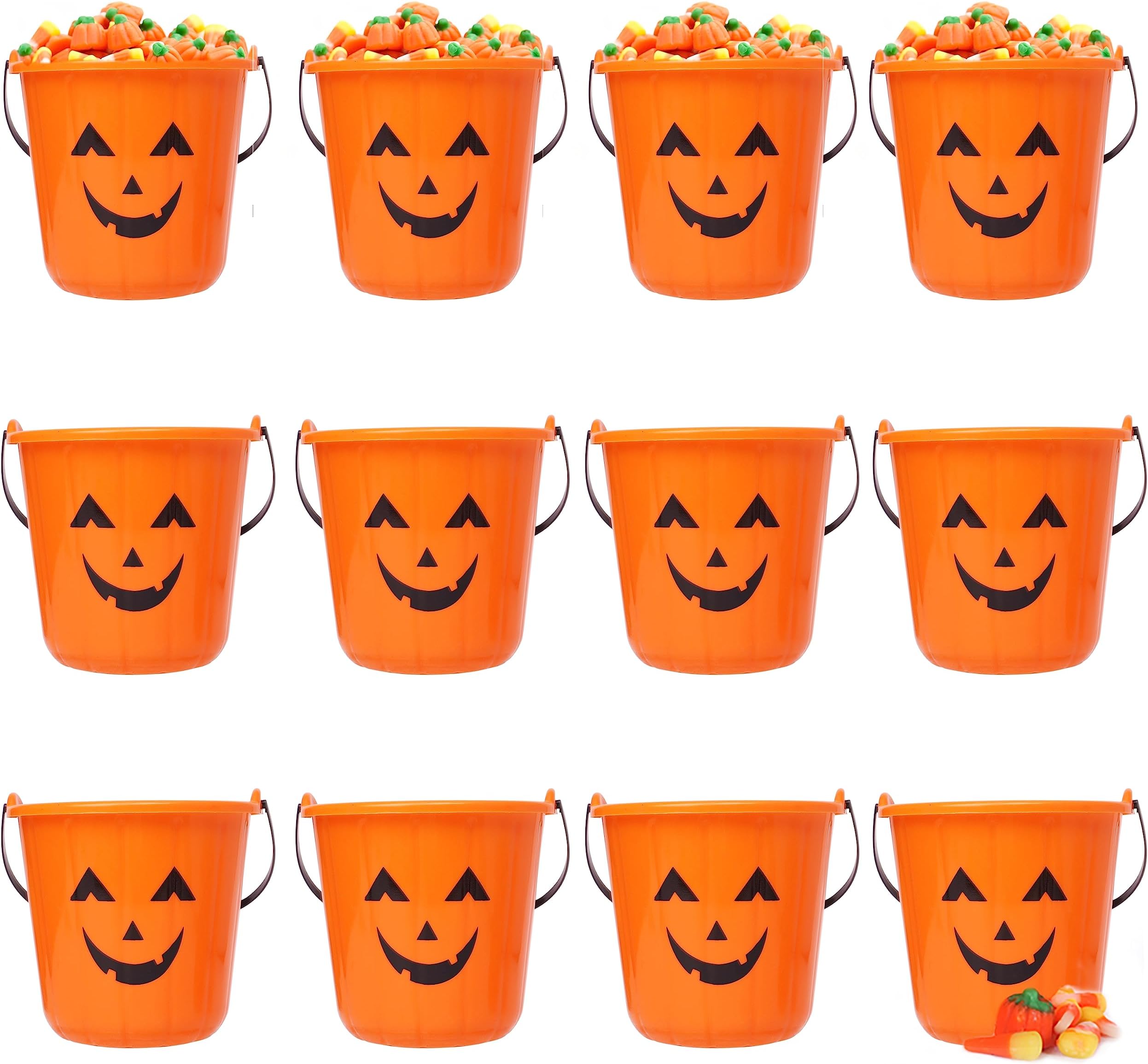 Amazon.com: Halloween Pumpkin Bucket, Halloween Trick or Treat Pumpkin ...