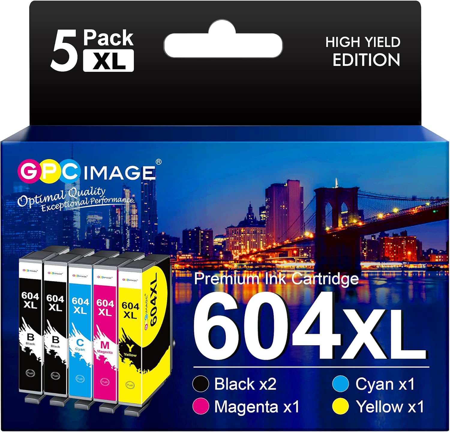 GPC Image Printer Cartridges 604 604XL Compatible with Epson 604 Ink ...