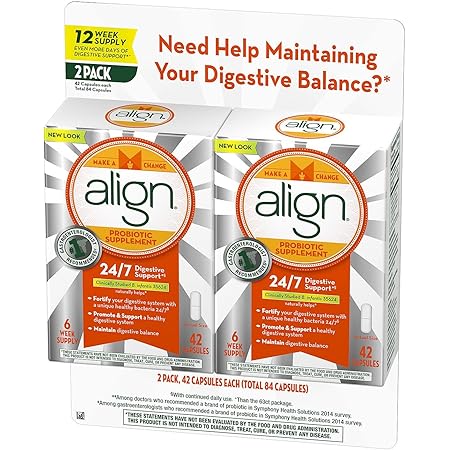 Amazon.com: Align Daily Probiotic Supplement Capsules, White, 84 Count ...