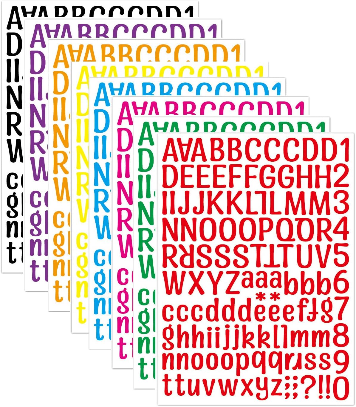 Amazon.com : Letters Stickers Self Adhesive Cartoon Letter Alphabet ...