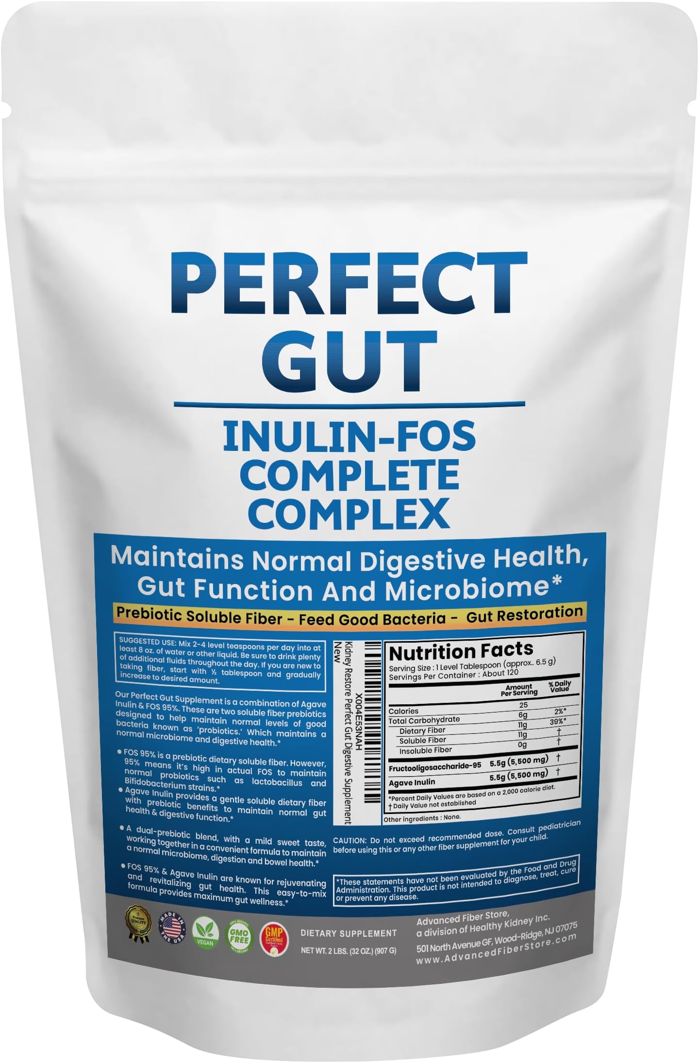 Amazon.com: Anthony's Organic Inulin Powder (1 Pound) : Health & Household