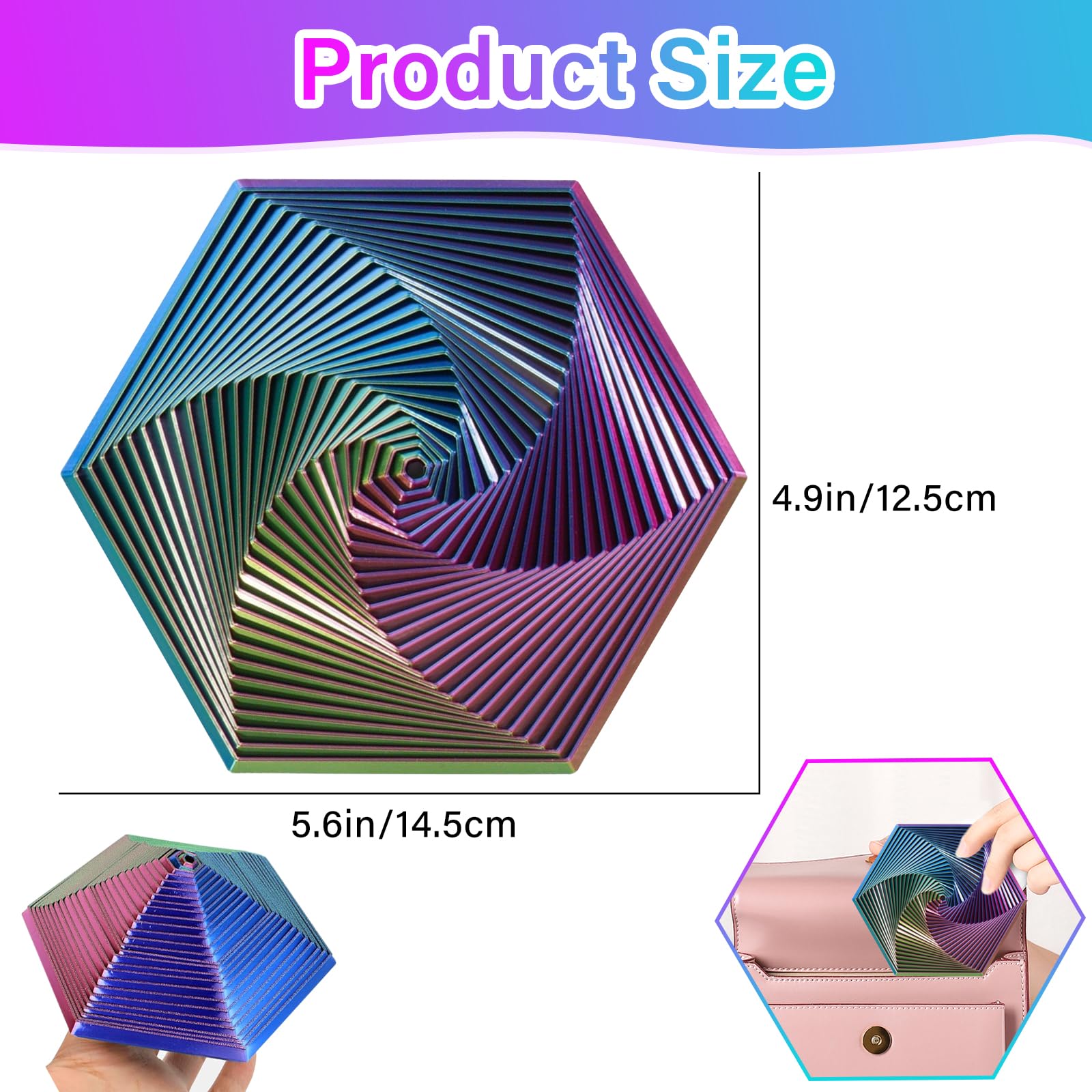 Fidget Star Dfutuy Fractal Fidget Hexagon, 3D Printed Hexagon Fidget ...
