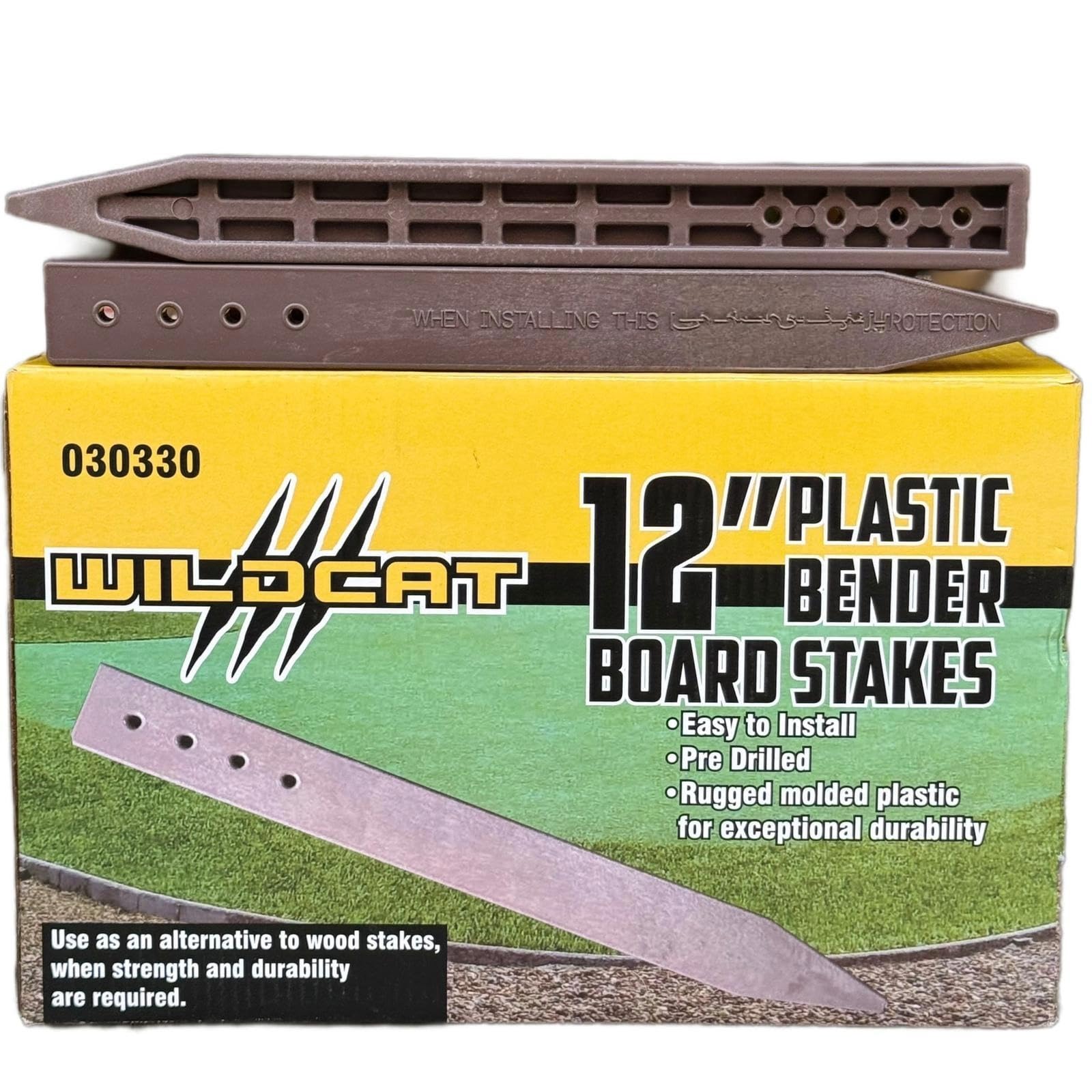 Amazon.com : Plastic Bender Board Stakes 12" Inches - Teak Color ...