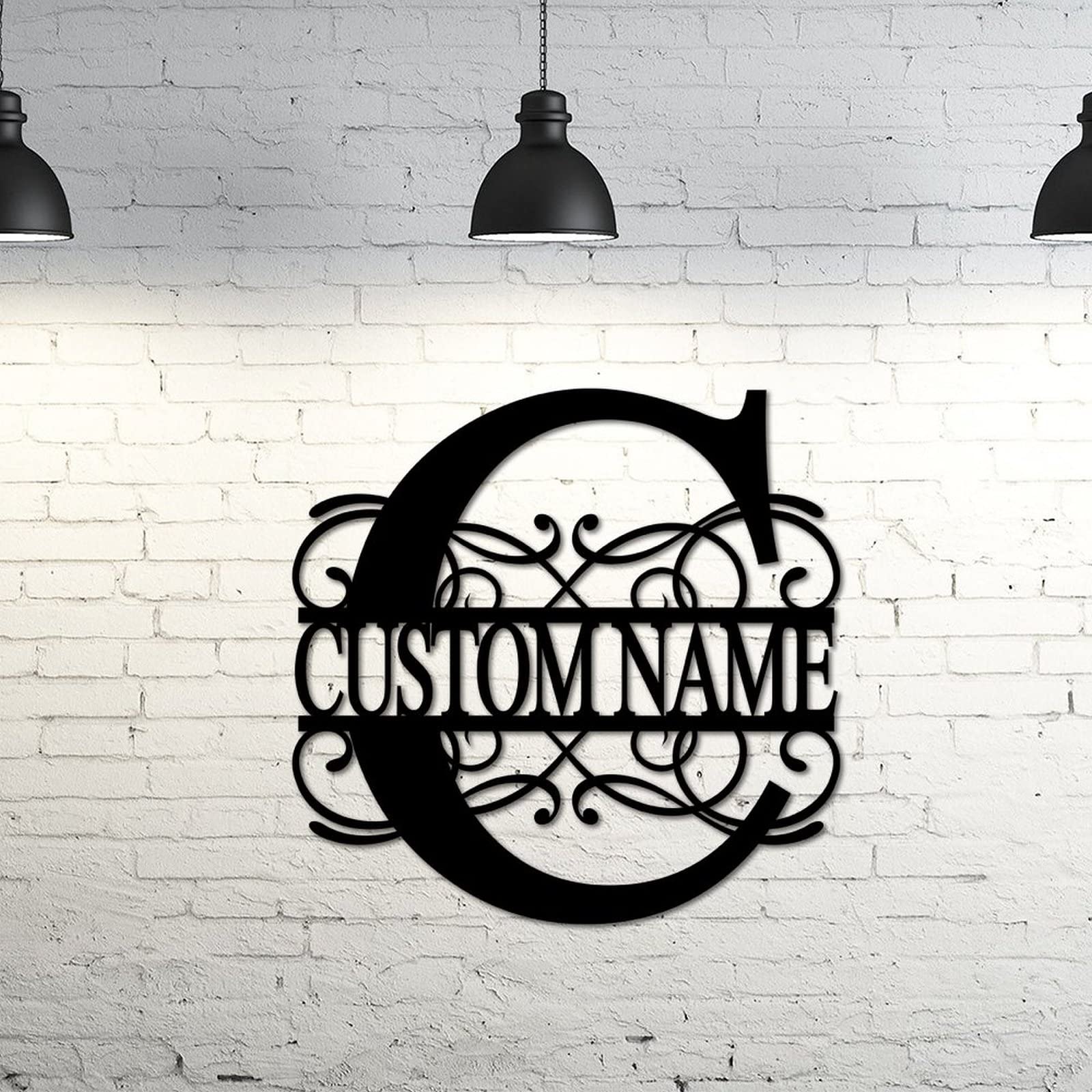 Metal Monogram Last Name