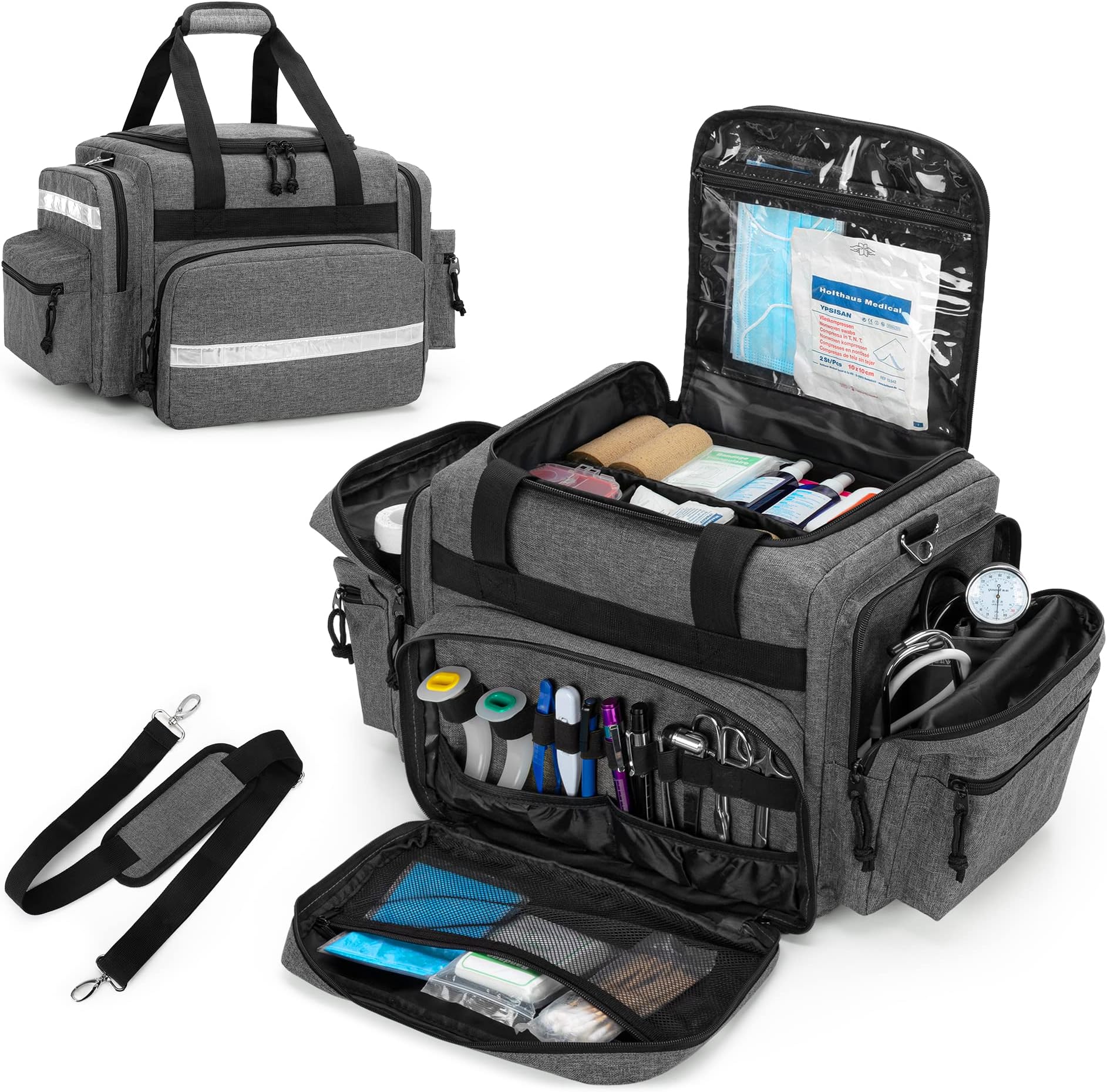 Amazon.com: LUXJA Large Medicine Bag with 2 Removable Cases, Medicine ...