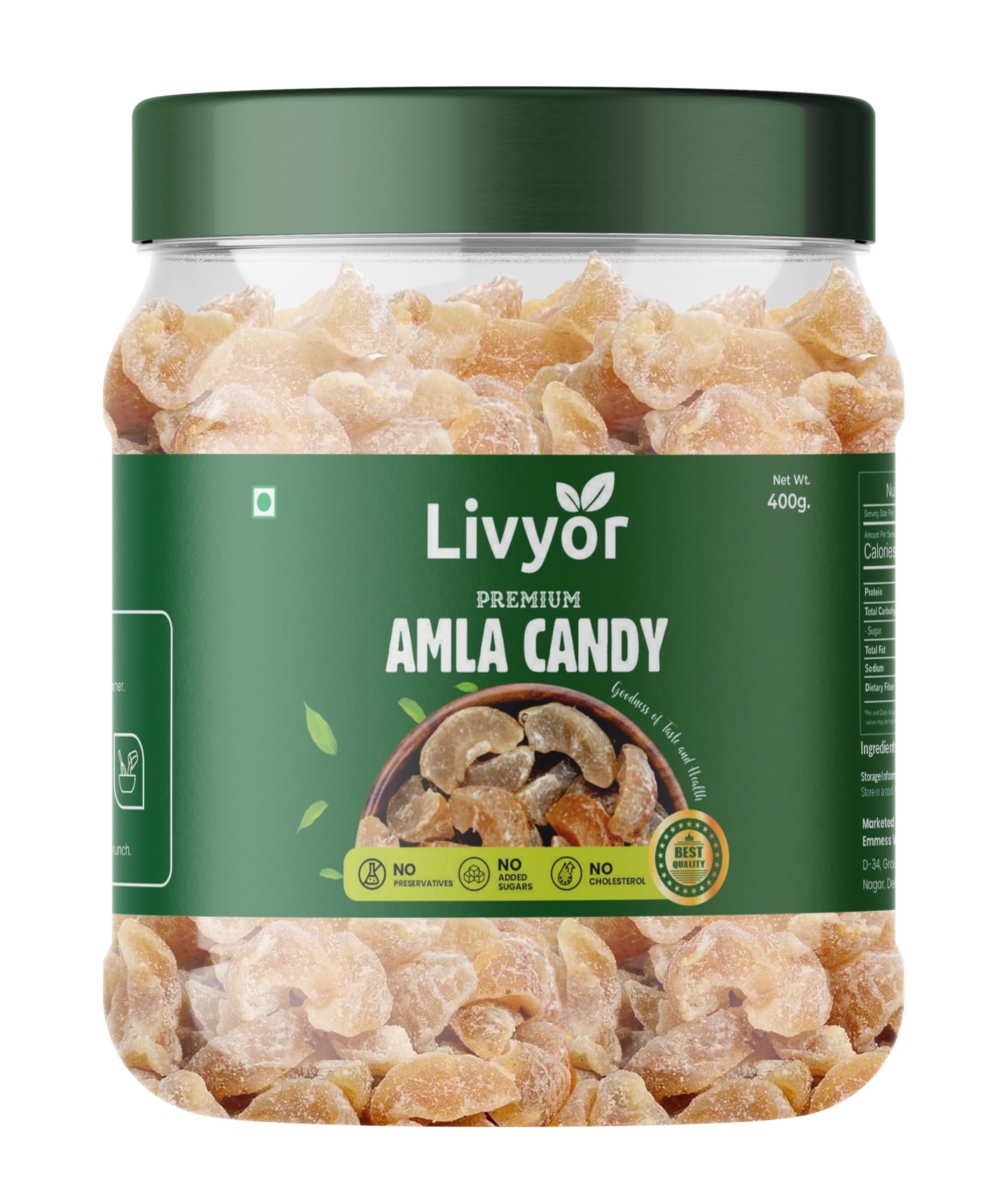 Livyor Dried Amla Candy for eating - 400gm | Indian Dry Gooseberry Avla ...