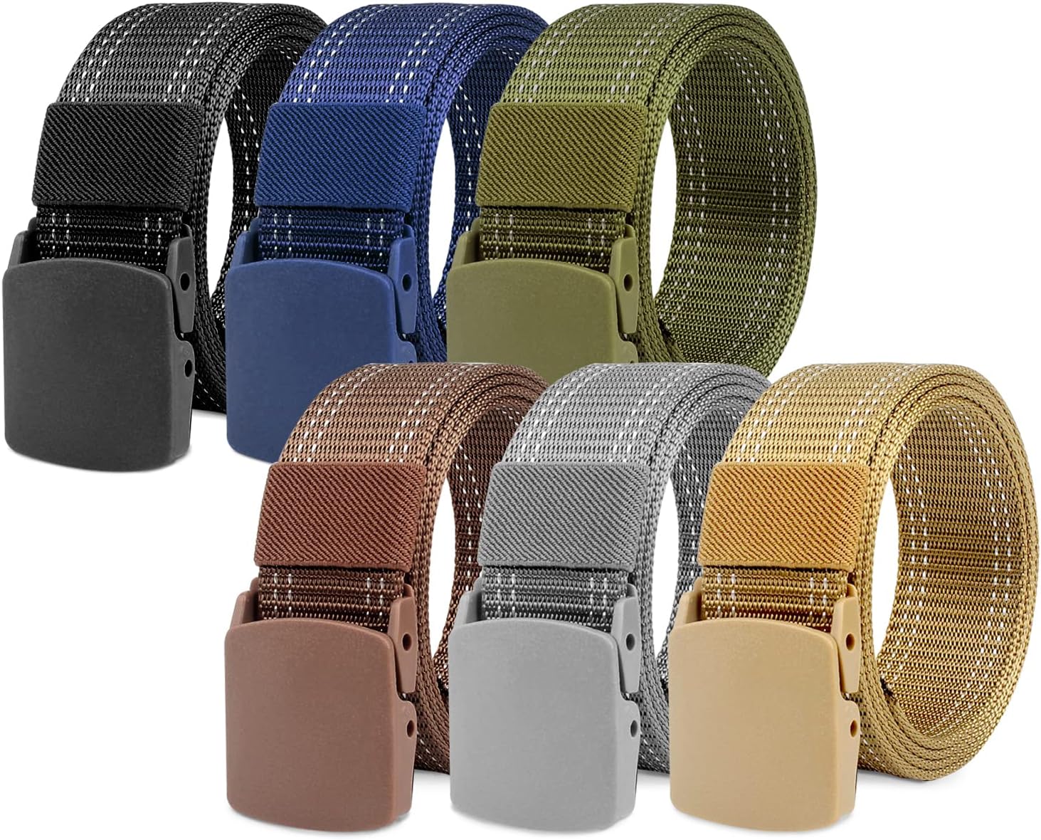 Amazon.com: Nylon Military Tactical Plastic Buckle Belt Webbing Canvas ...