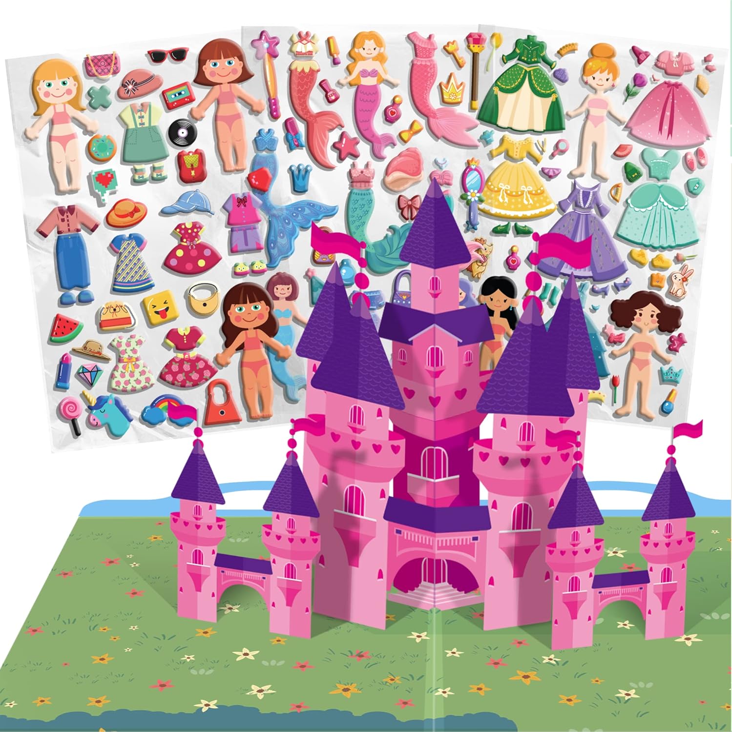 Amazon.com: Kids Puffy Stickers - 3D Reusable Stickers Activity Pad ...