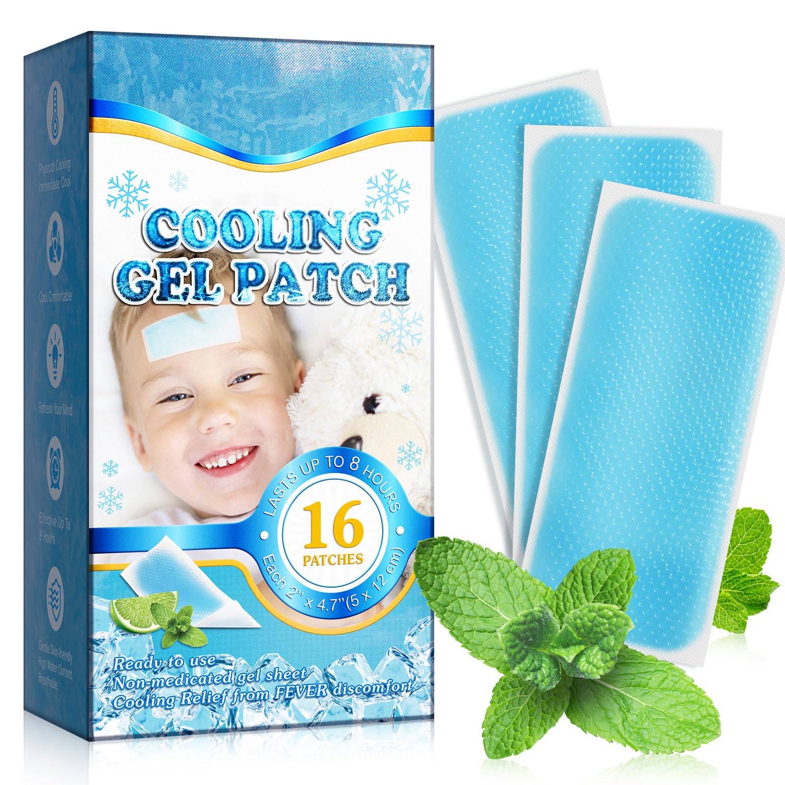 Snapklik.com : 16 Sheets Fever Patches For Kids - Hot Weather Cooling ...