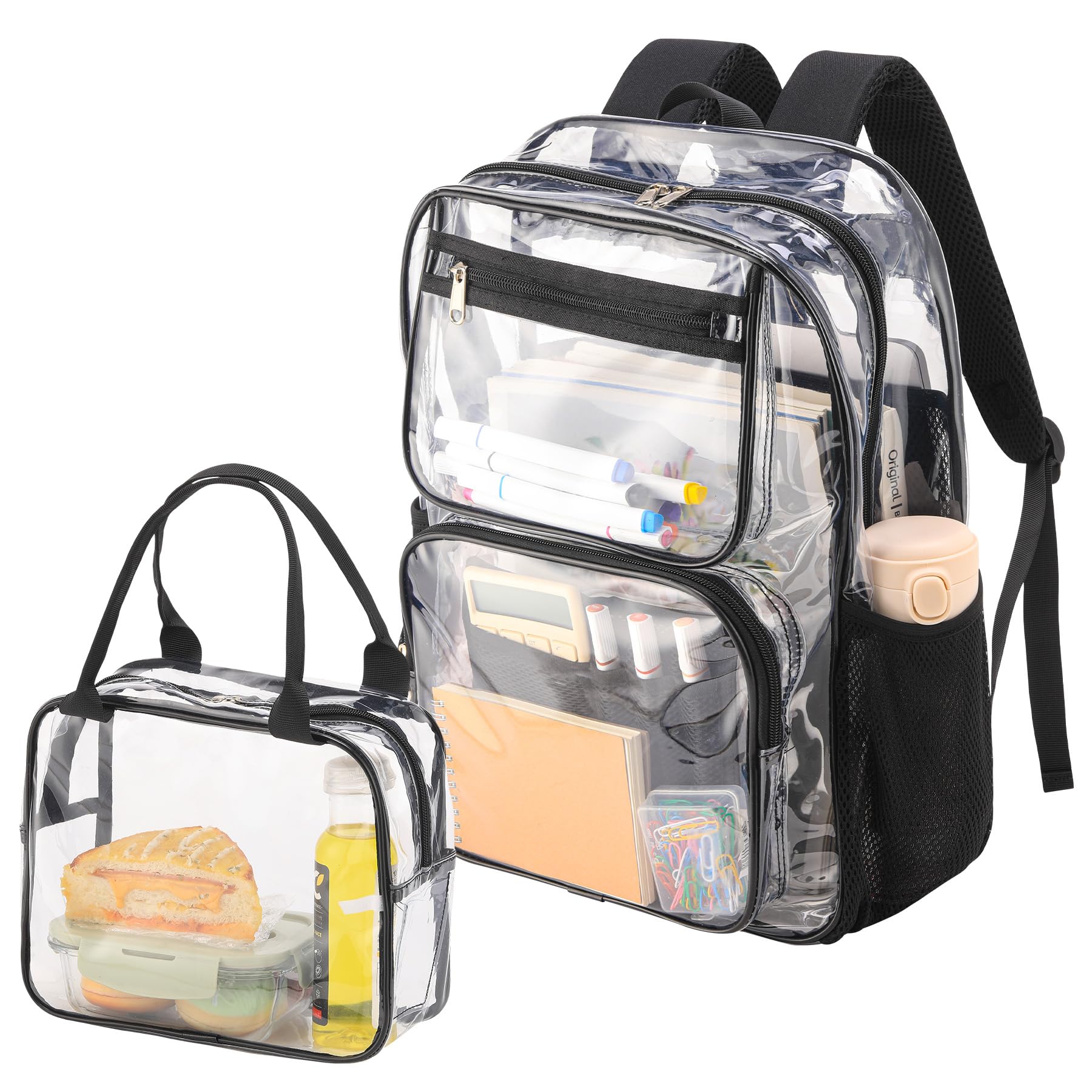 Amazon.com: BORMELUN Heavy Duty Transparent School Bookbag with Plastic ...