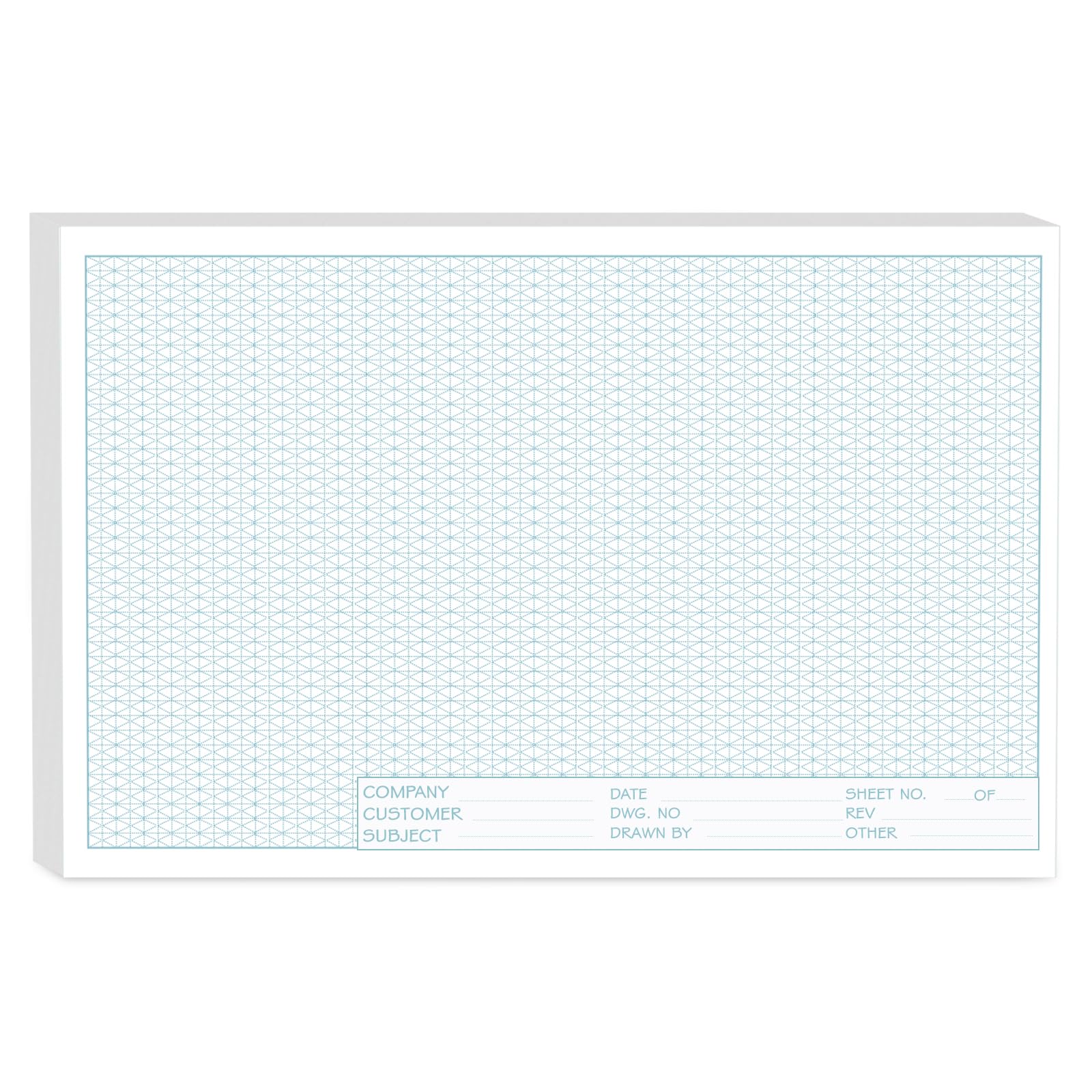 Snapklik.com : Isometric Graph Paper 11x17, 50 Sheets Large Graph Paper ...