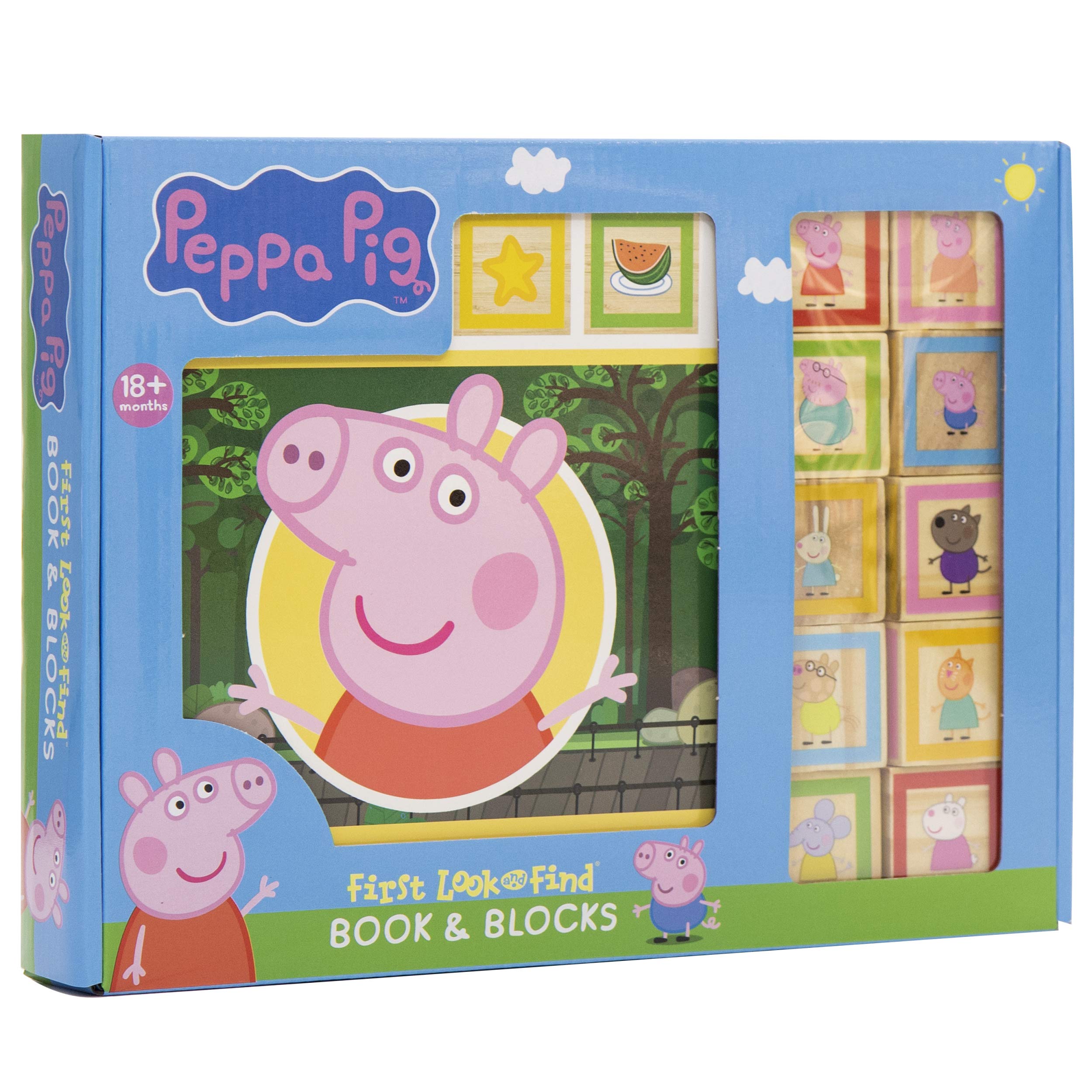 Amazon.com: Peppa Pig - 10 Wooden Blocks and Interactive First Look and ...