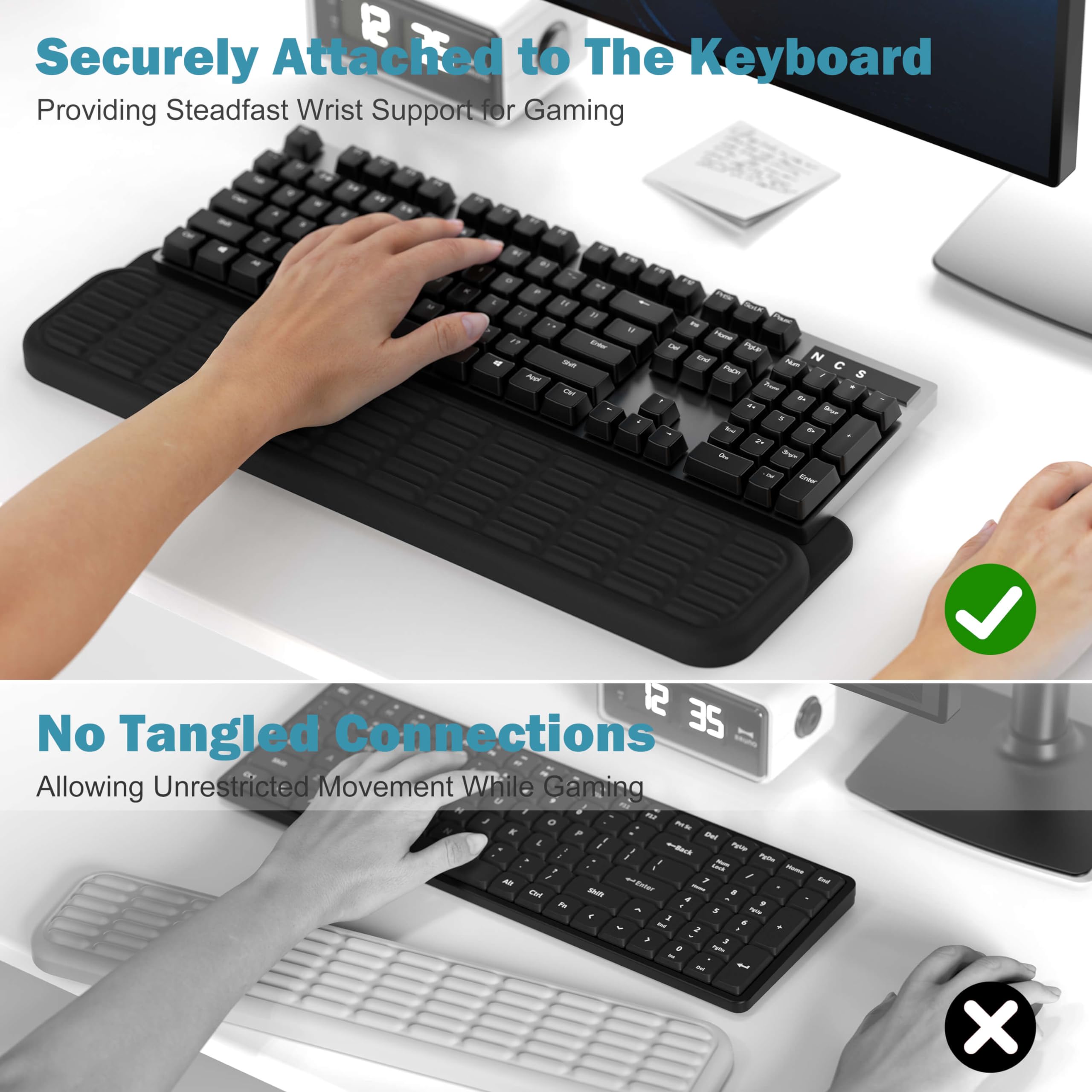 Snapklik.com : Mekass Keyboard-Wrist-Rest-with-Stickers, Memory Foam ...