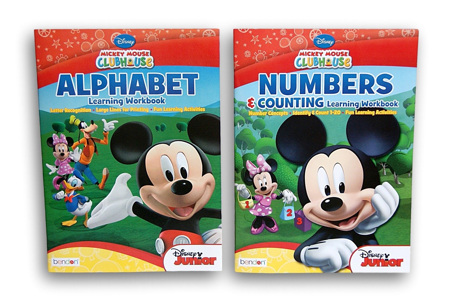 Buy Bendon Mickey Mouse Clubhouse Workbook Set - Numbers and Alphabet ...