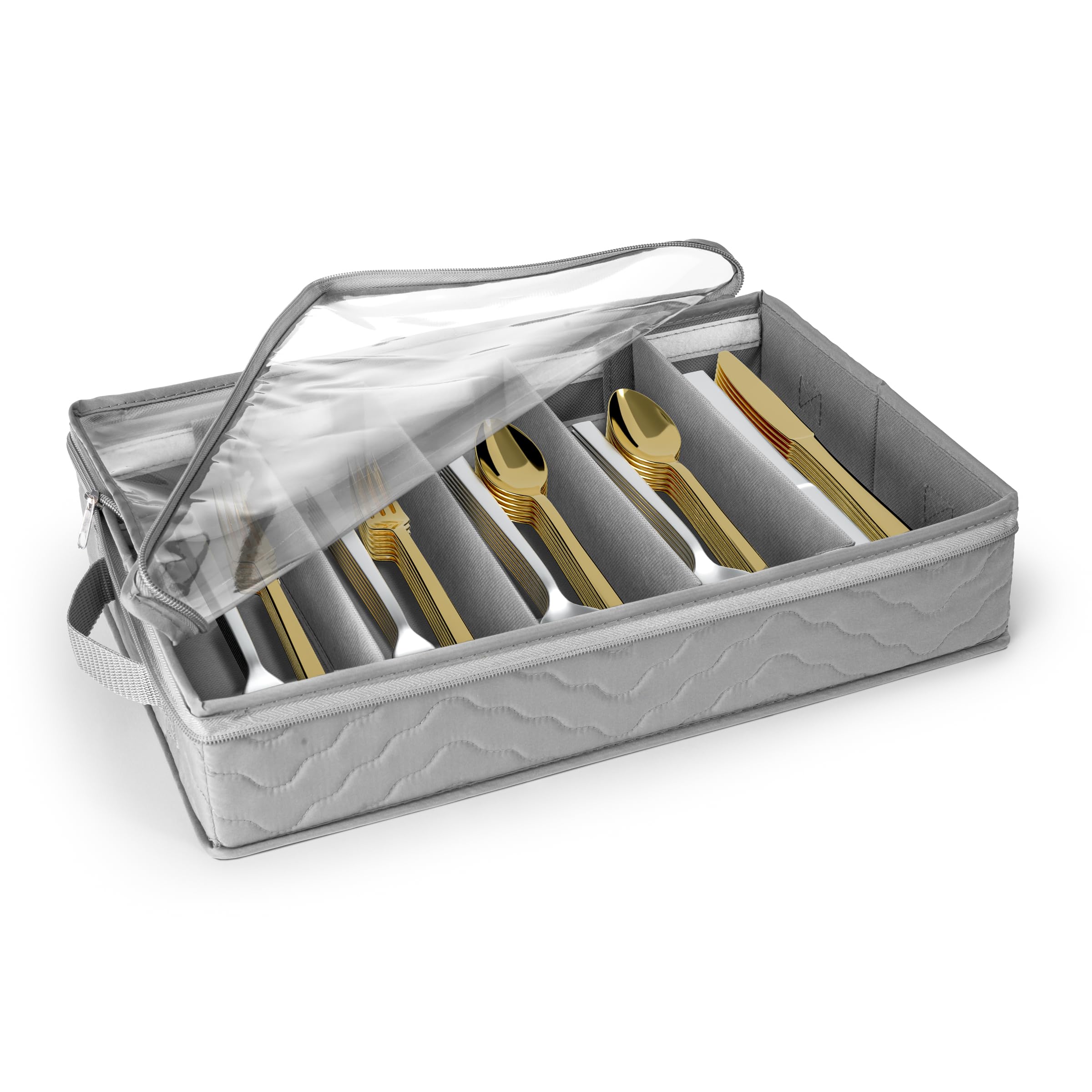 Amazon.com: Sorbus Flatware & Utensil Storage - Gray Fabric Chest Box ...
