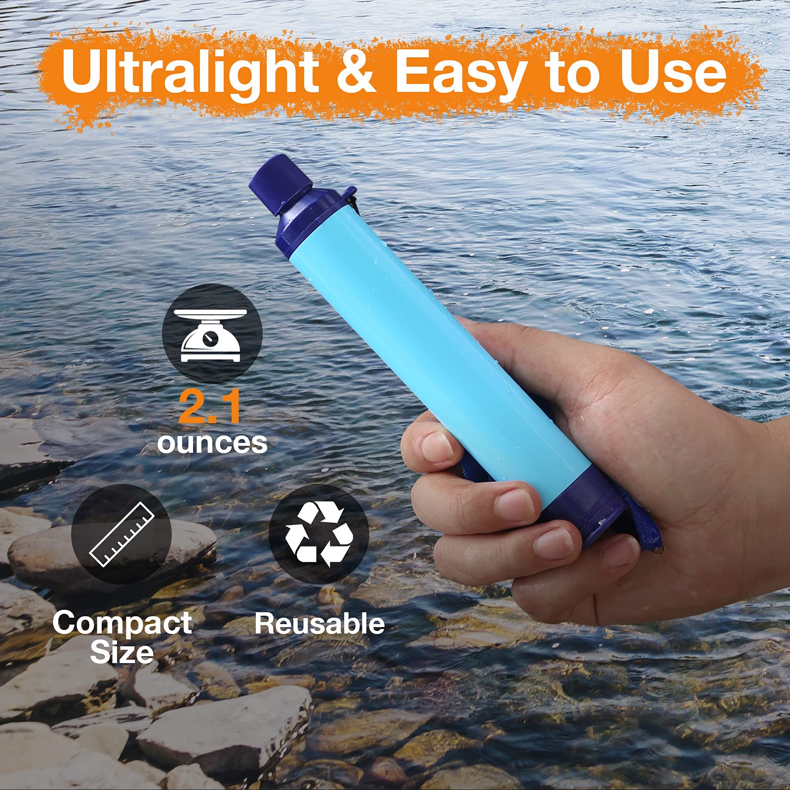 Snapklik.com : Water Filter Straw, Ultralight Personal Life Water ...