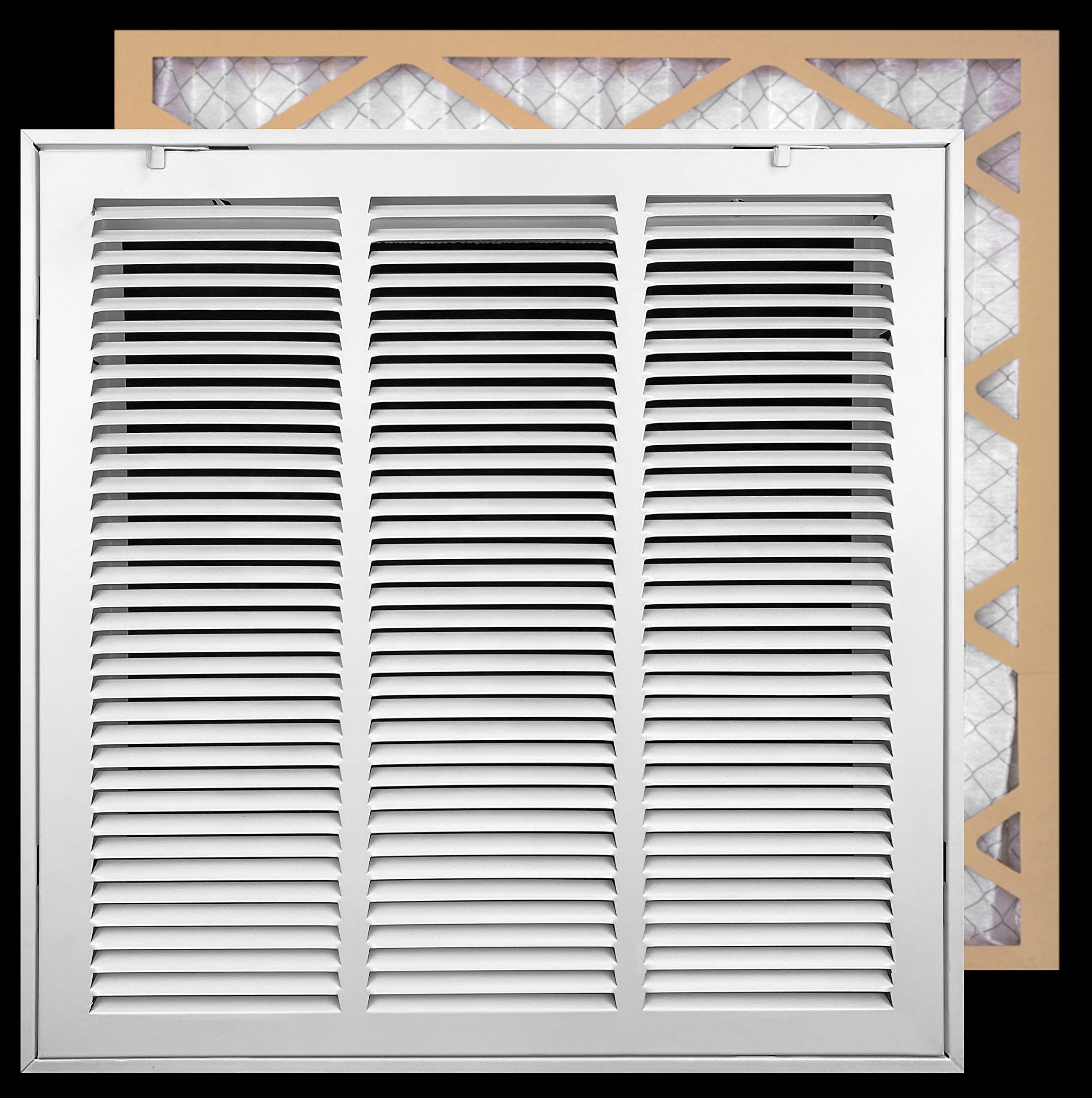 18" X 18" Return Air Filter Grille - Filter Included - Easy Plastic ...