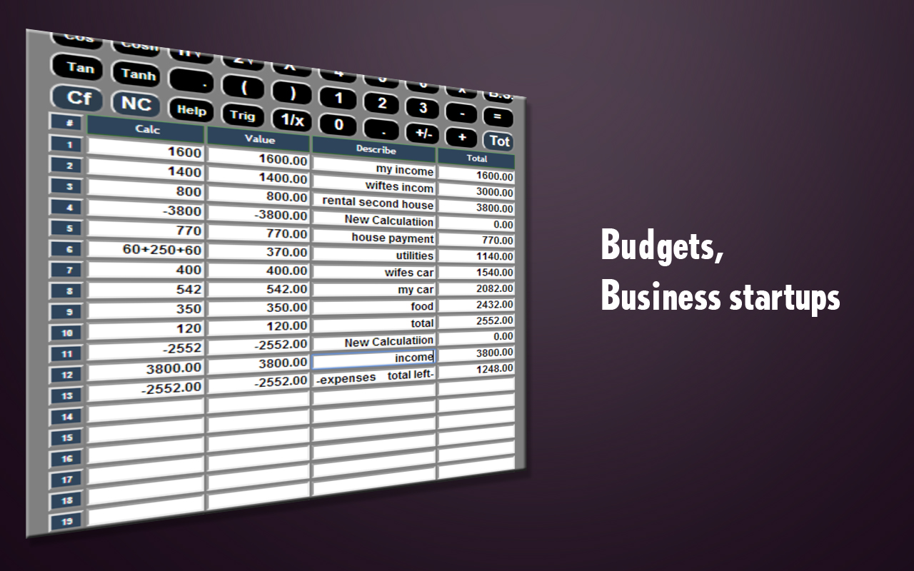 Spreadsheet Calculator - App on Amazon Appstore