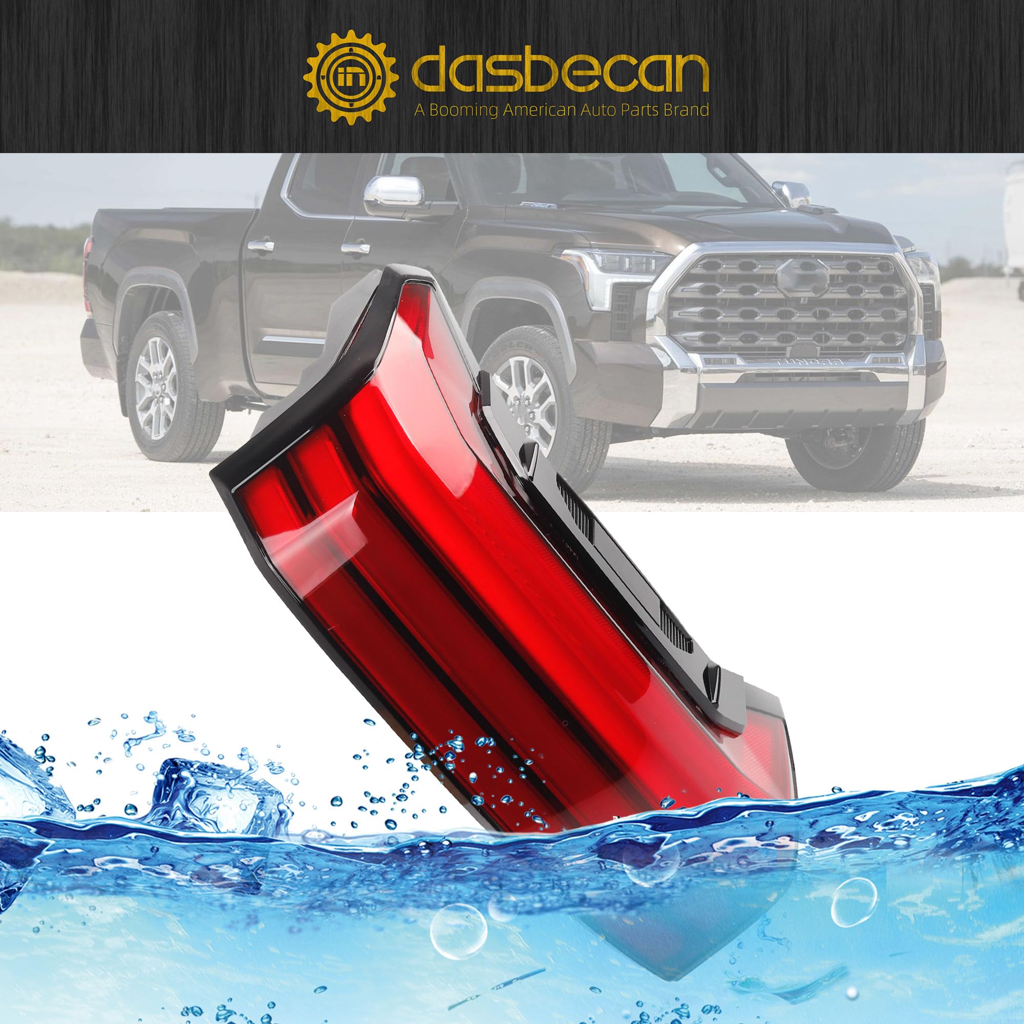 Dasbecan Right Passenger Side Tail Light Assembly Rear Lamp LED Type ...