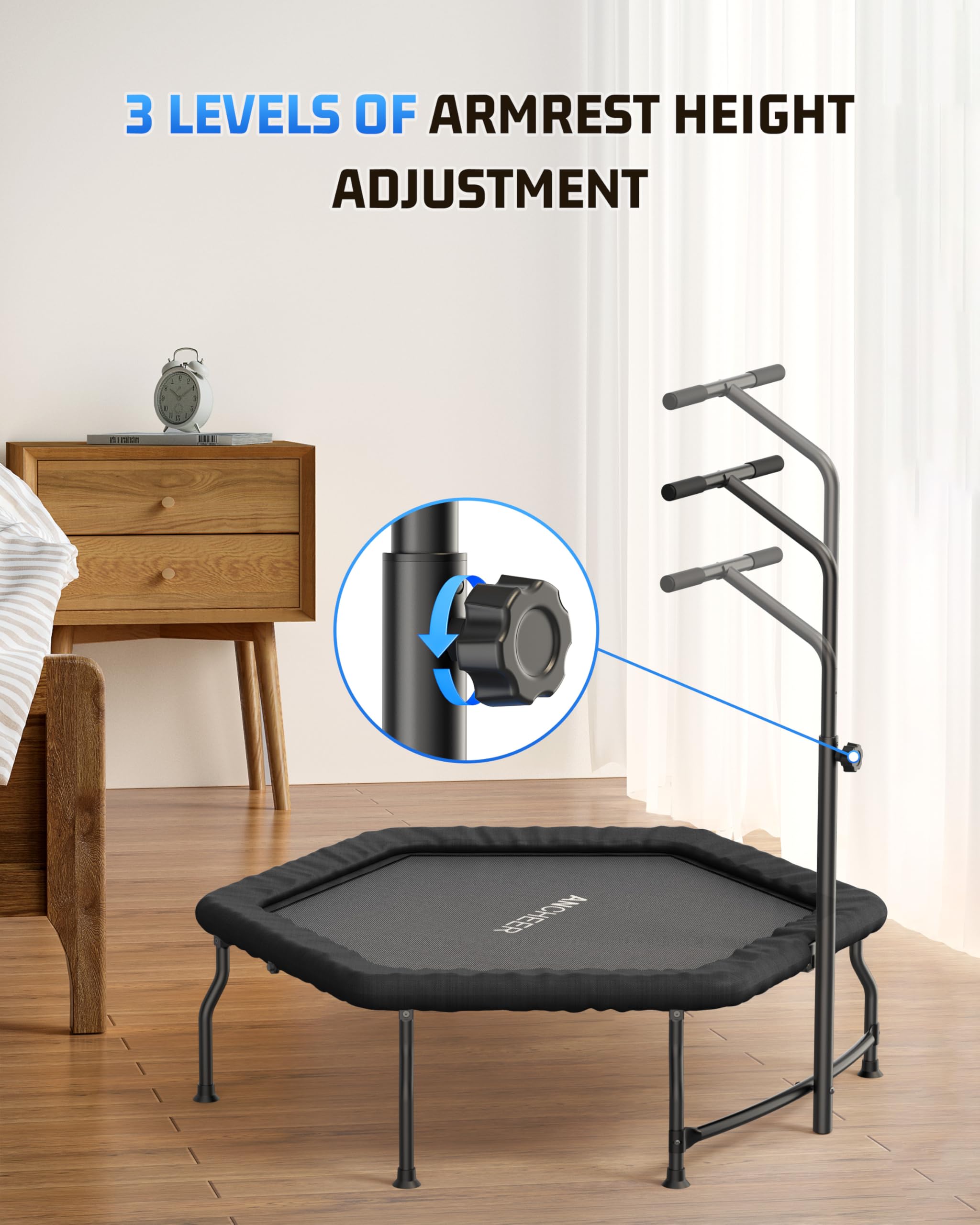 Snapklik.com : Mini Trampoline For Adults, ANCHEER 50 Exercise ...