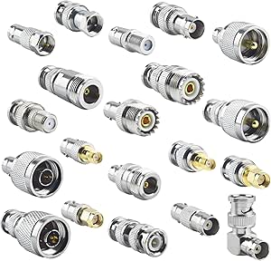 Amazon.com: YOTENKO 20 unids BNC Kits de conectores BNC a SMA/BNC a BNC/BNC a UHF/BNC a N/BNC a ...