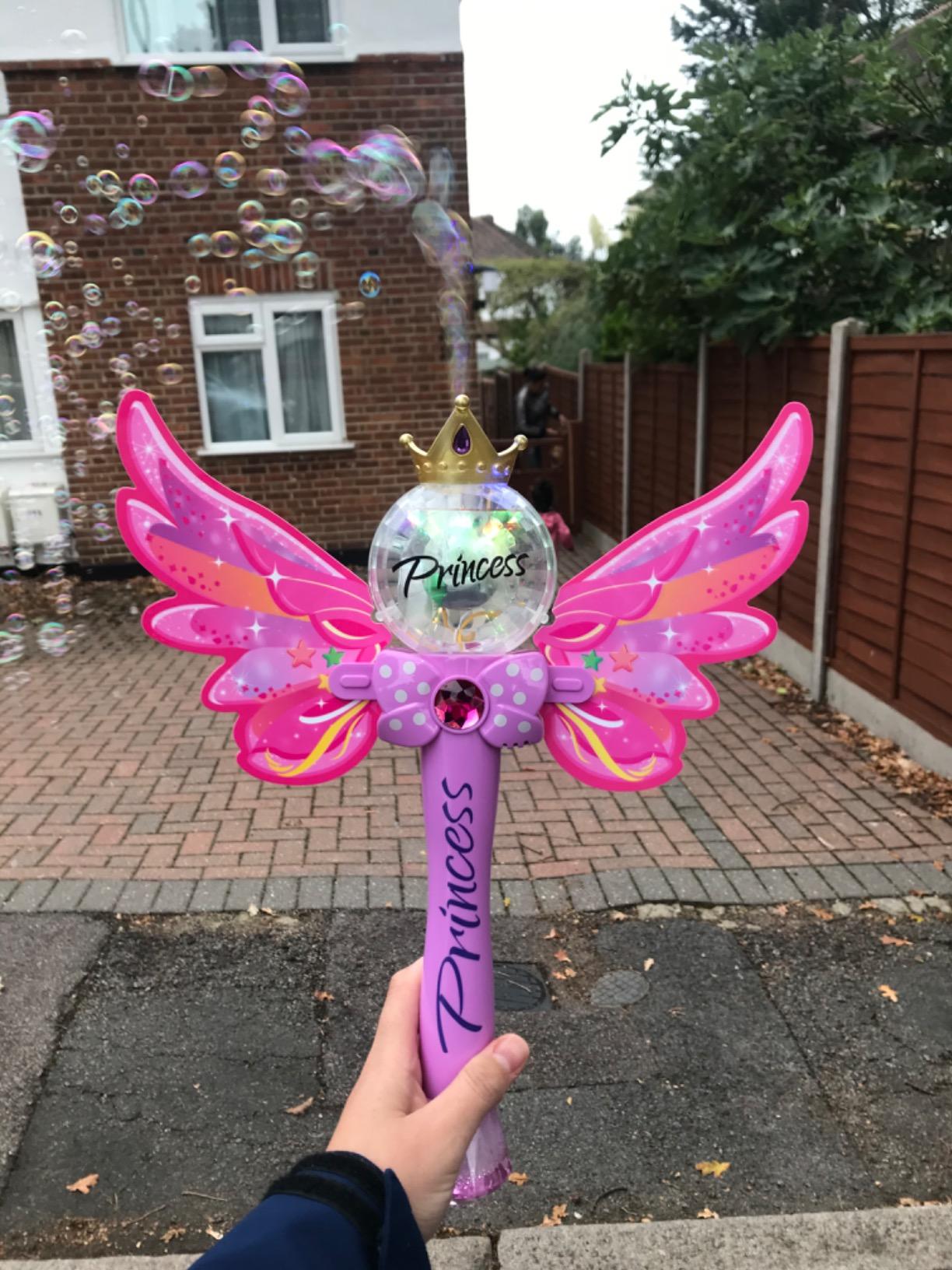 Sundaymot Bubble Machine, Magic Wand Soap Automatic Bubble with Music ...