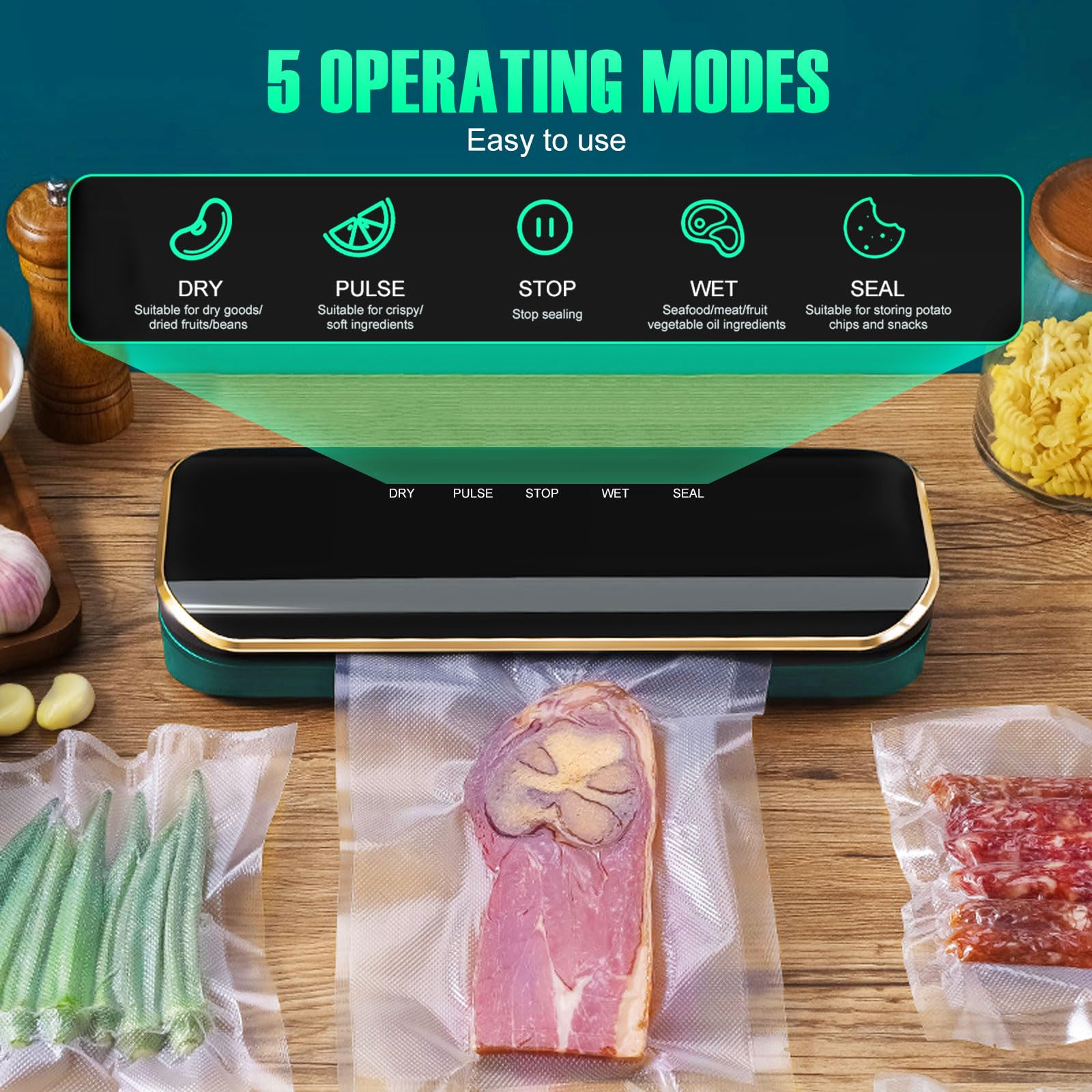 Snapklik.com : LUV Automatic Vacuum Sealer Machine: 80kpa Suction Touch ...