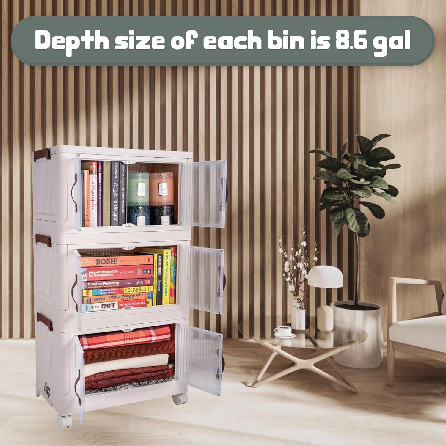 Evakeep – Contenedores de almacenamiento plegables de 3 niveles ...