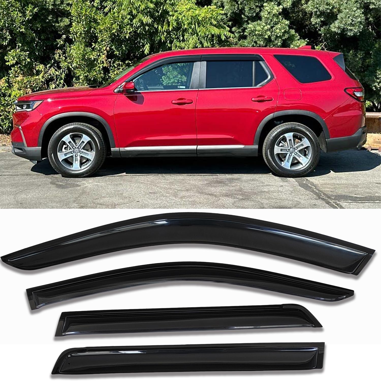 Amazon.com: Side Car Window Visors Wind Deflectors Compatible with ...