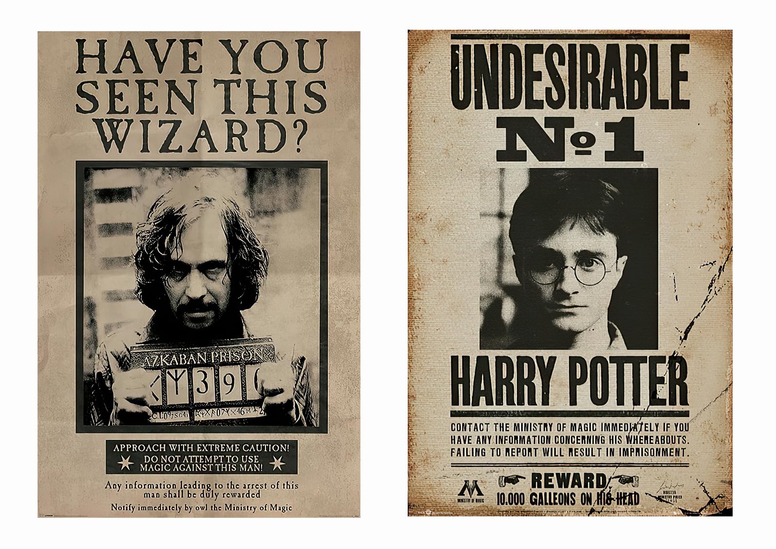 Amazon.com: Harry Potter - Movie Poster Set (Wanted: Sirius Black ...