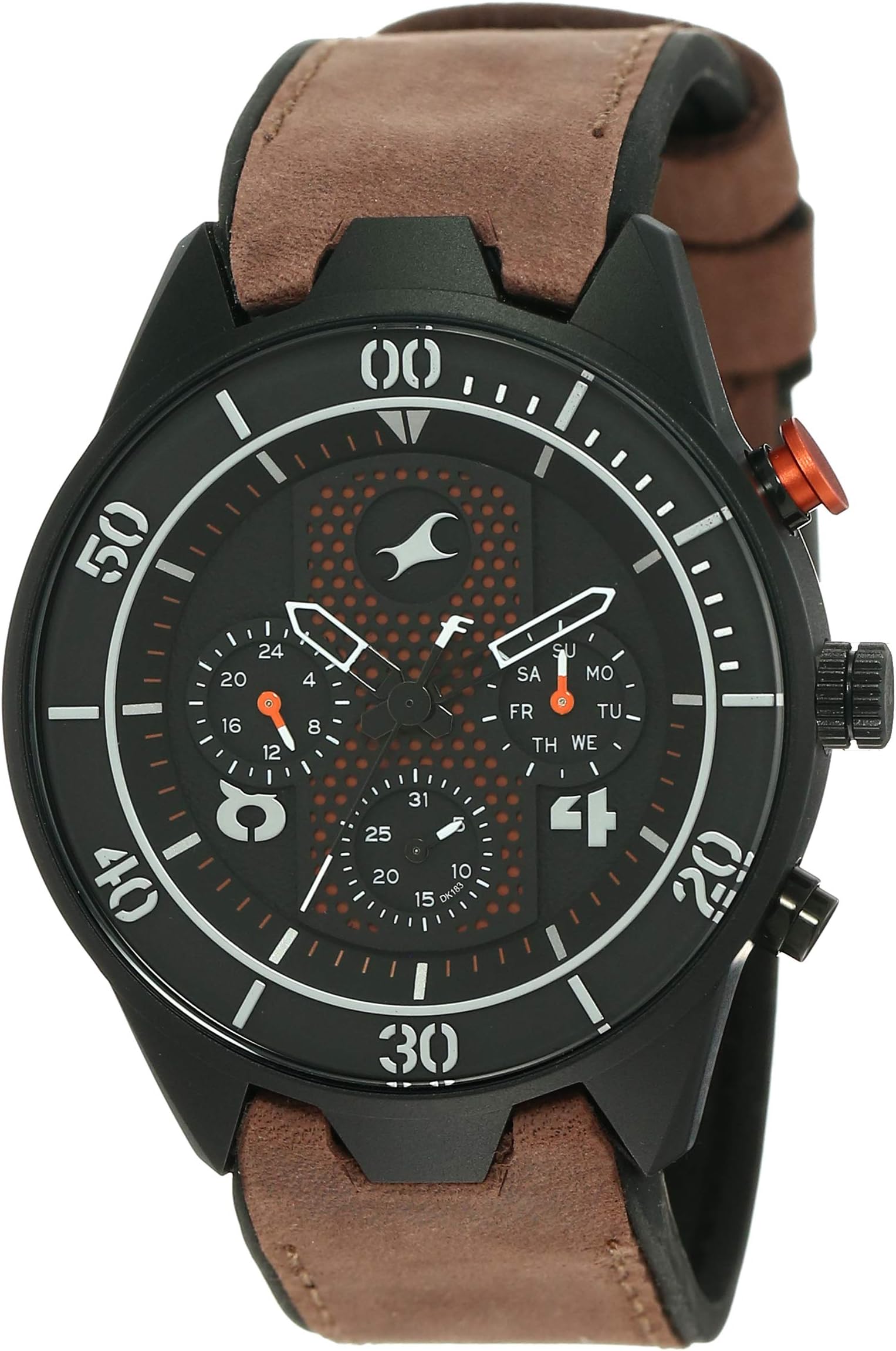 Fastrack Hype All Black Quartz Analog Black Dial with Green Leather ...