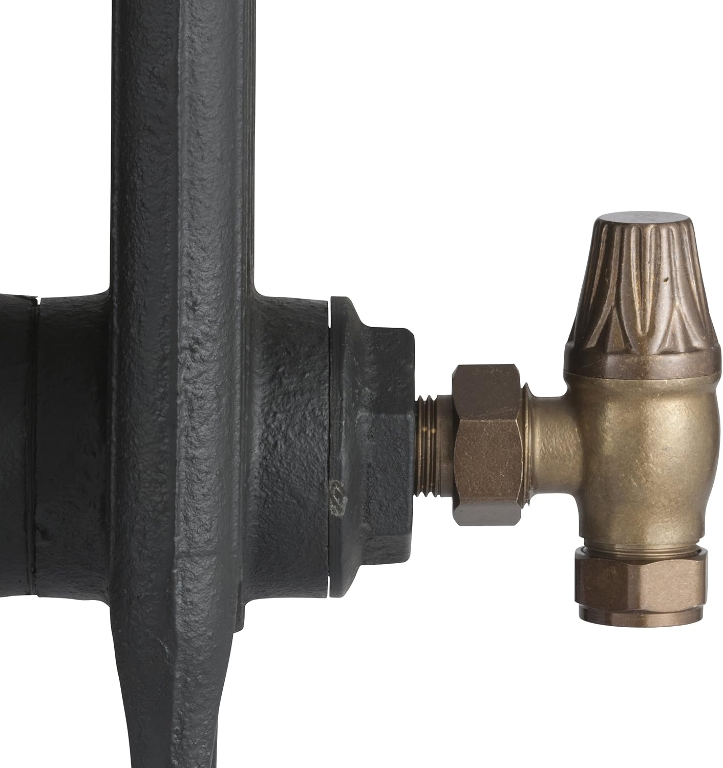 UK-10 AC Arroll traditional Manual radiator valve & lockshield finished ...